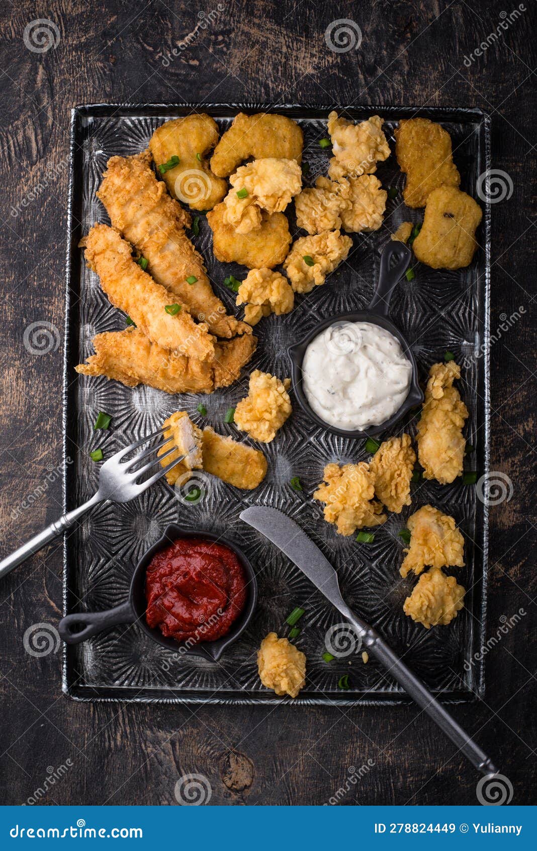 Chicken Nuggets, Strips and Bites Stock Image - Image of poultry ...