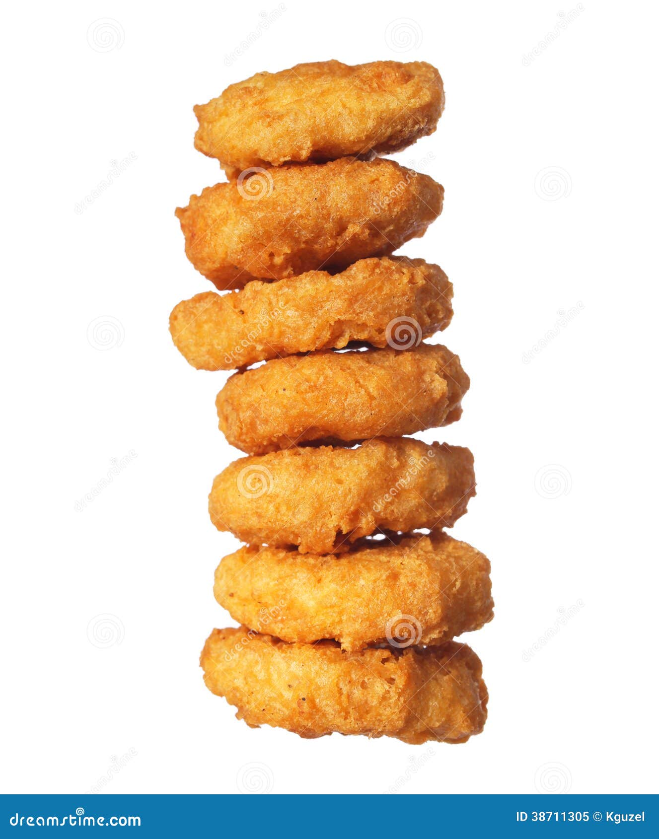 Chicken Nuggets Tower Isolated Stock Image - Image of dinner, fastfood ...