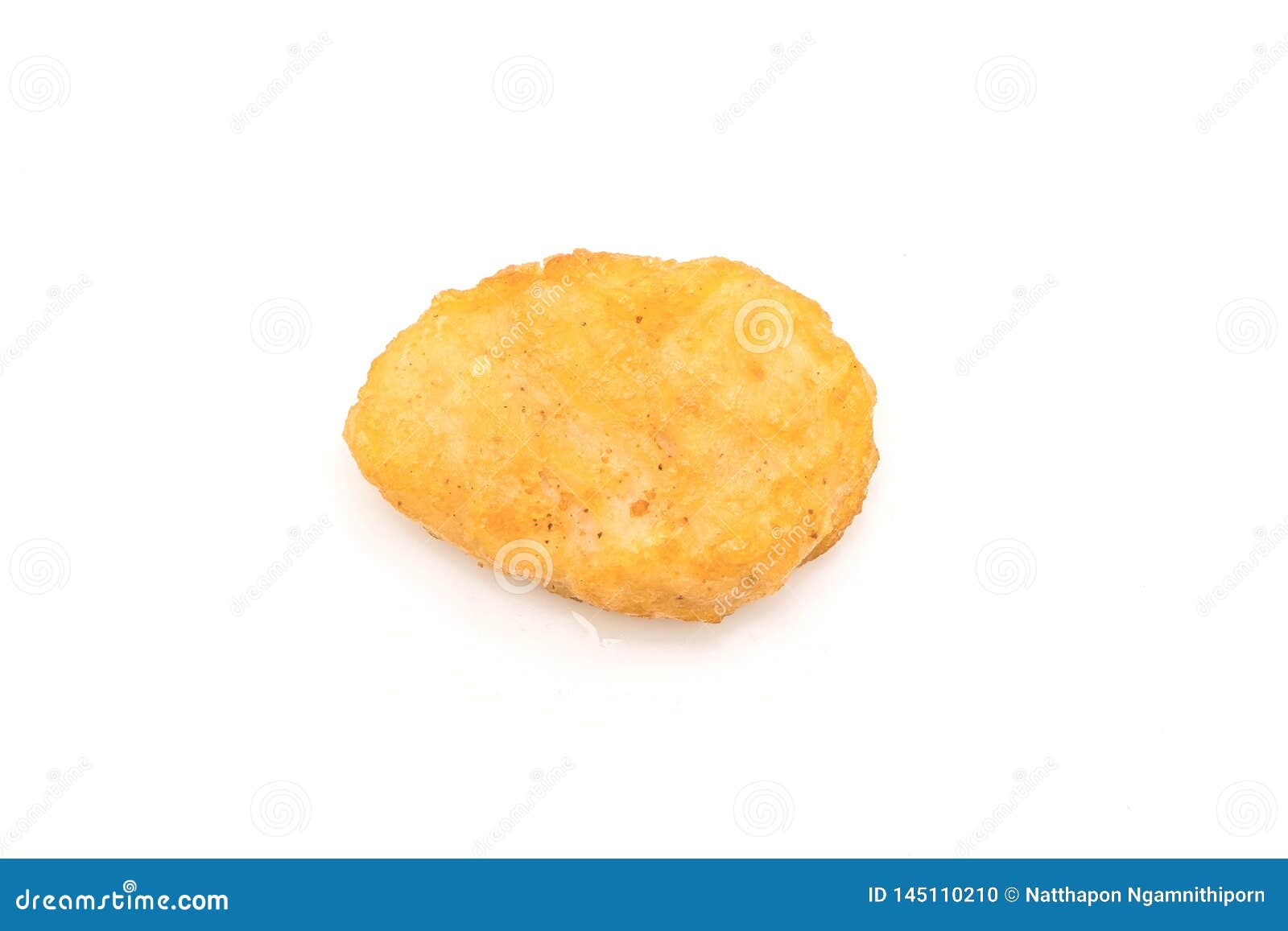 Chicken Nuggets on White Background Stock Photo - Image of crispy ...