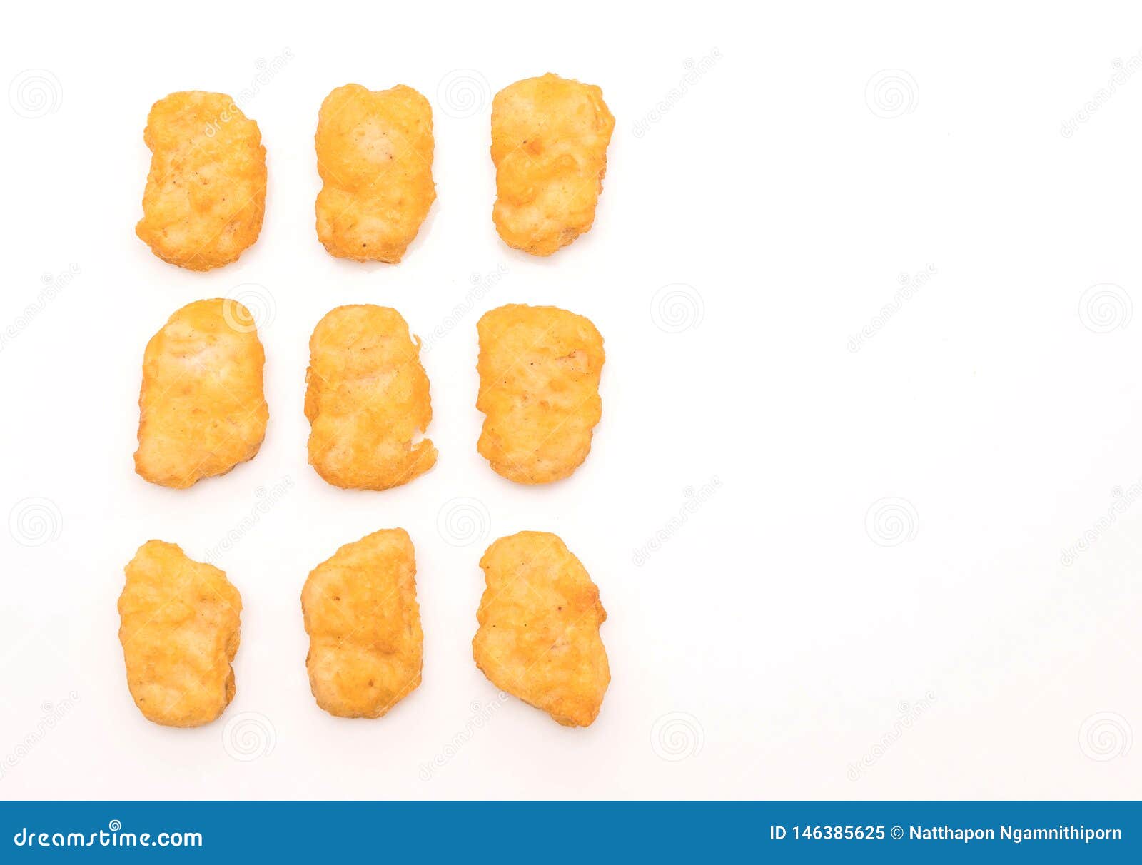 Chicken Nuggets on White Background Stock Image - Image of ketchup ...
