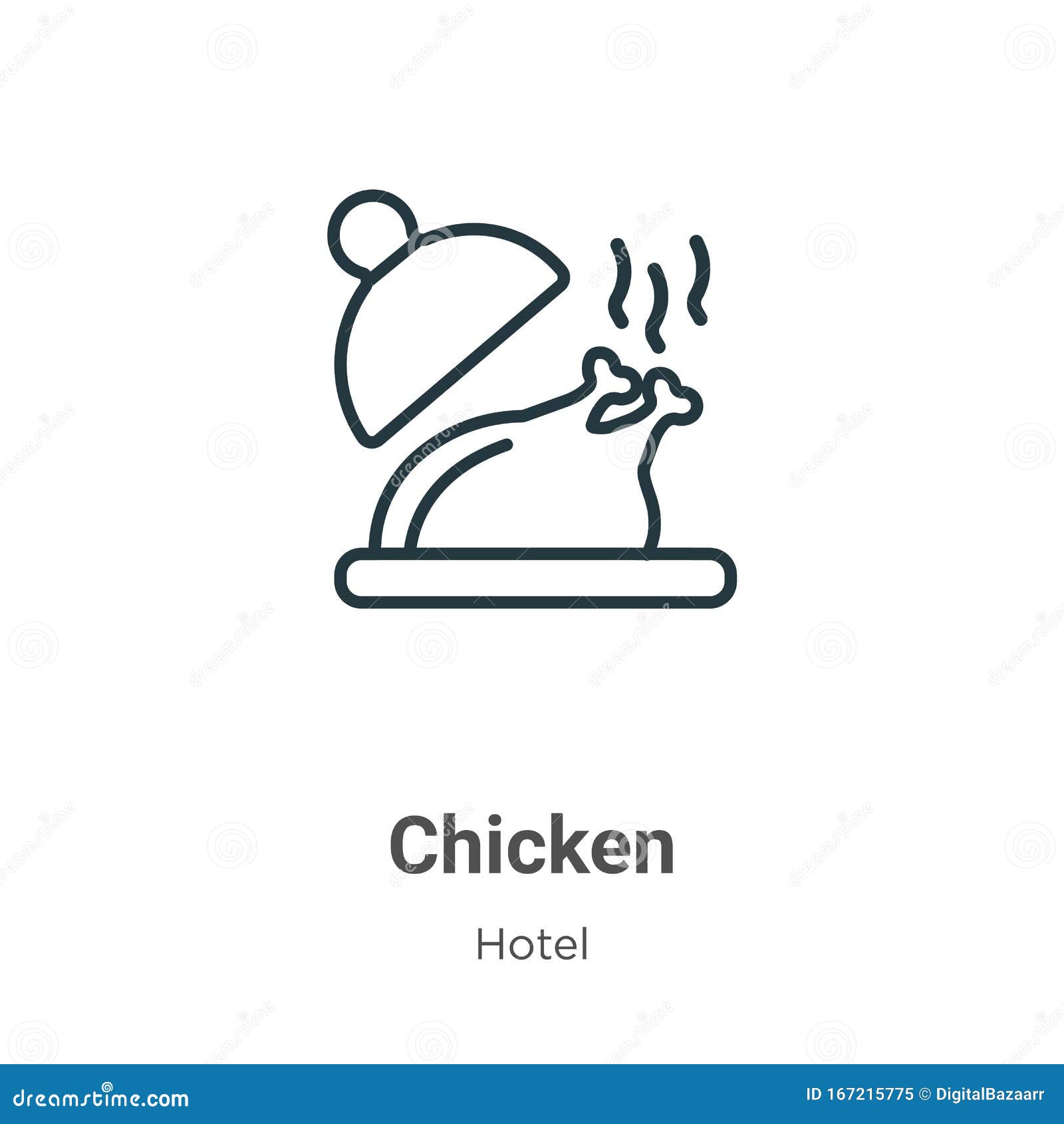 Chicken Outline Vector Icon. Thin Line Black Chicken Icon, Flat Vector ...