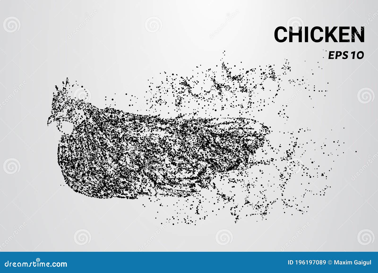 Chicken of the Particles. the Chicken Consists of Circles and Dots ...