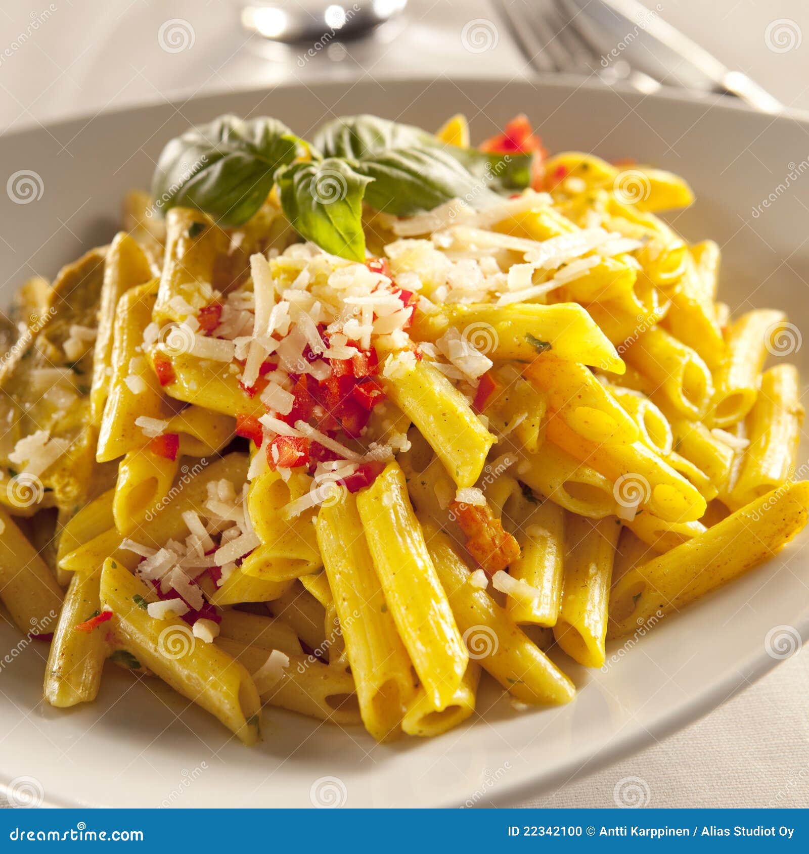 Chicken pasta stock photo. Image of chicken, pasta, lunch - 22342100