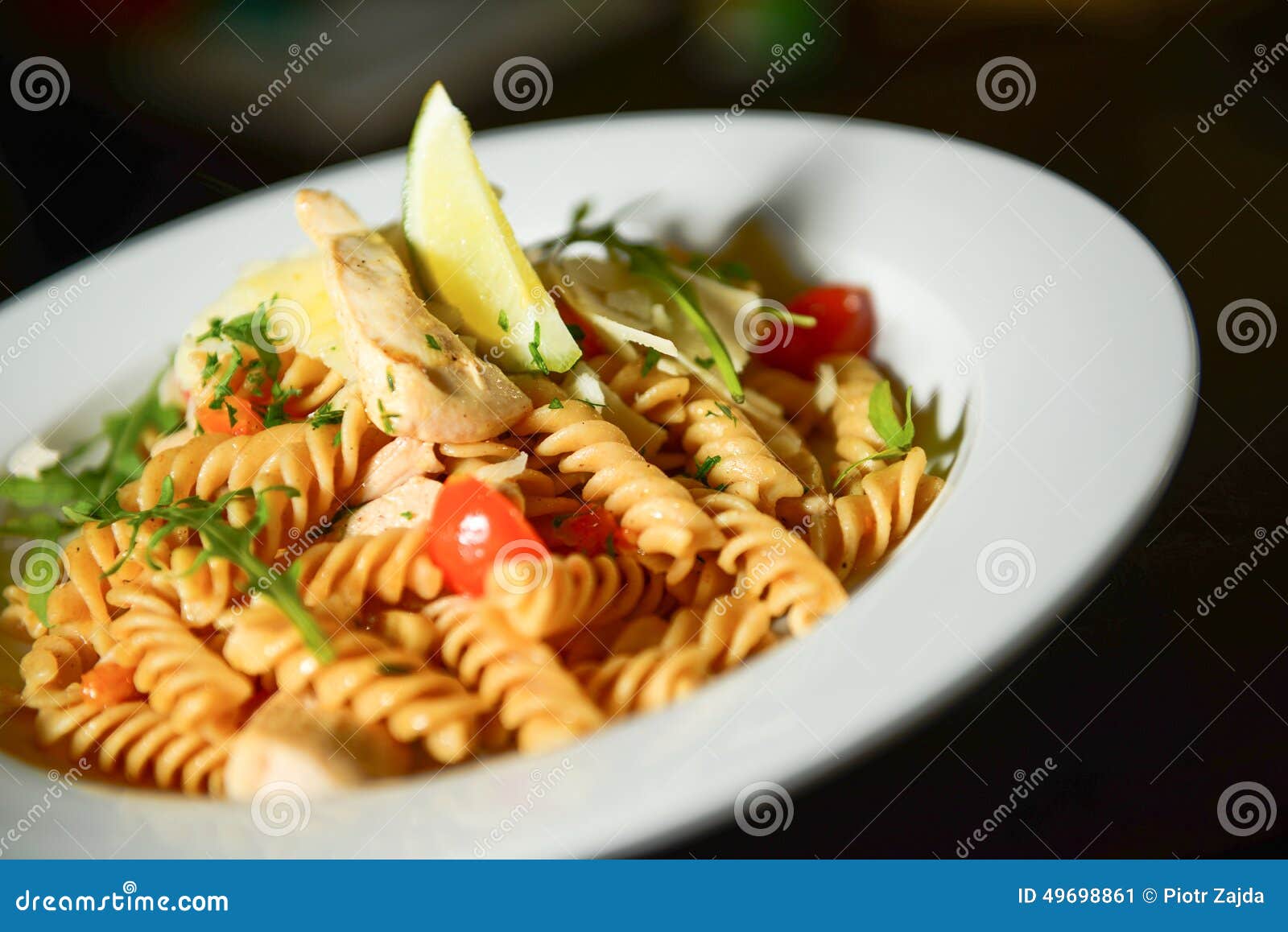 Chicken Pasta Dinner stock image. Image of kitchen, tomato - 49698861
