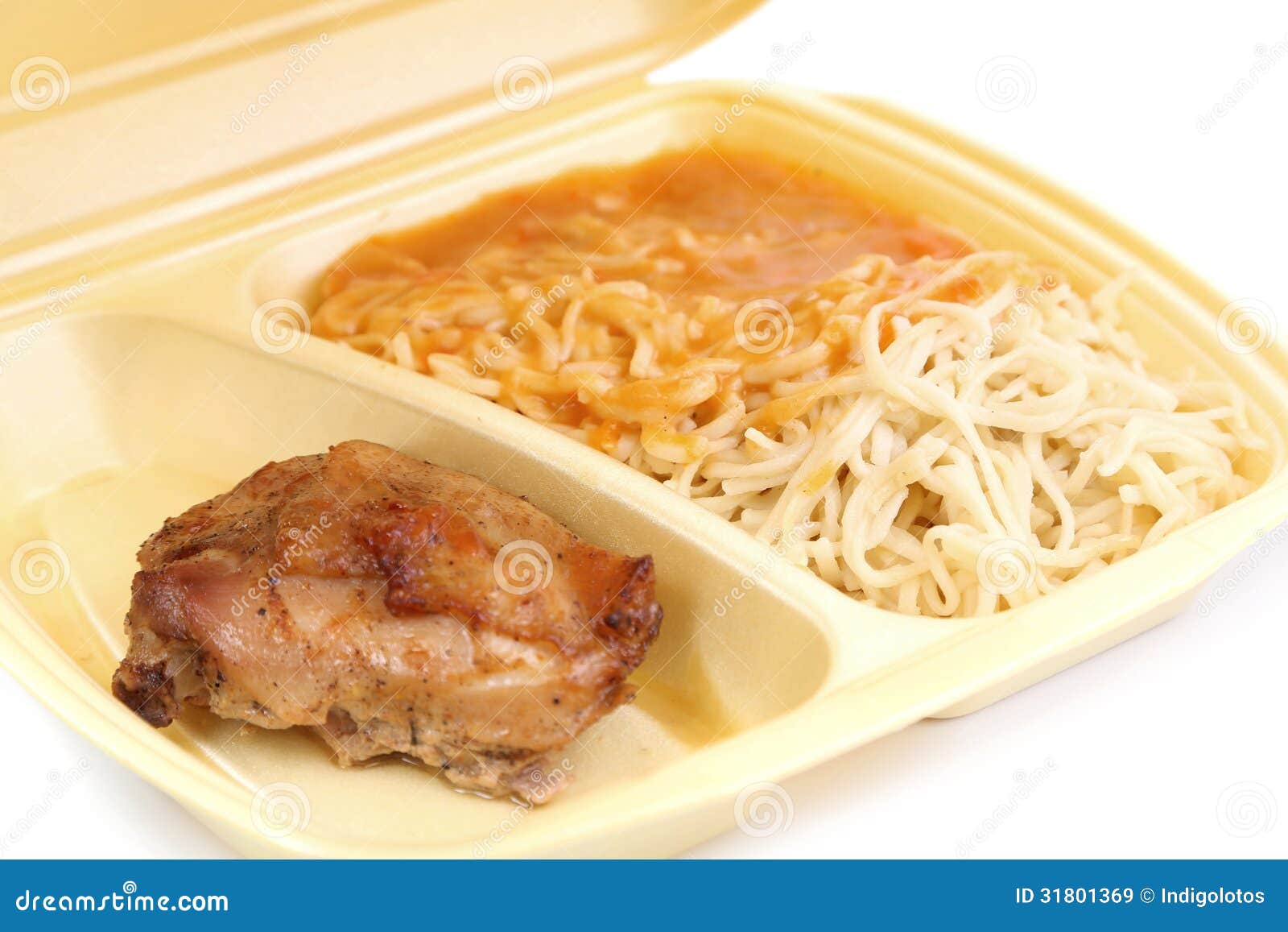 Chicken with Pasta in Food Container Stock Image - Image of dish, meal ...