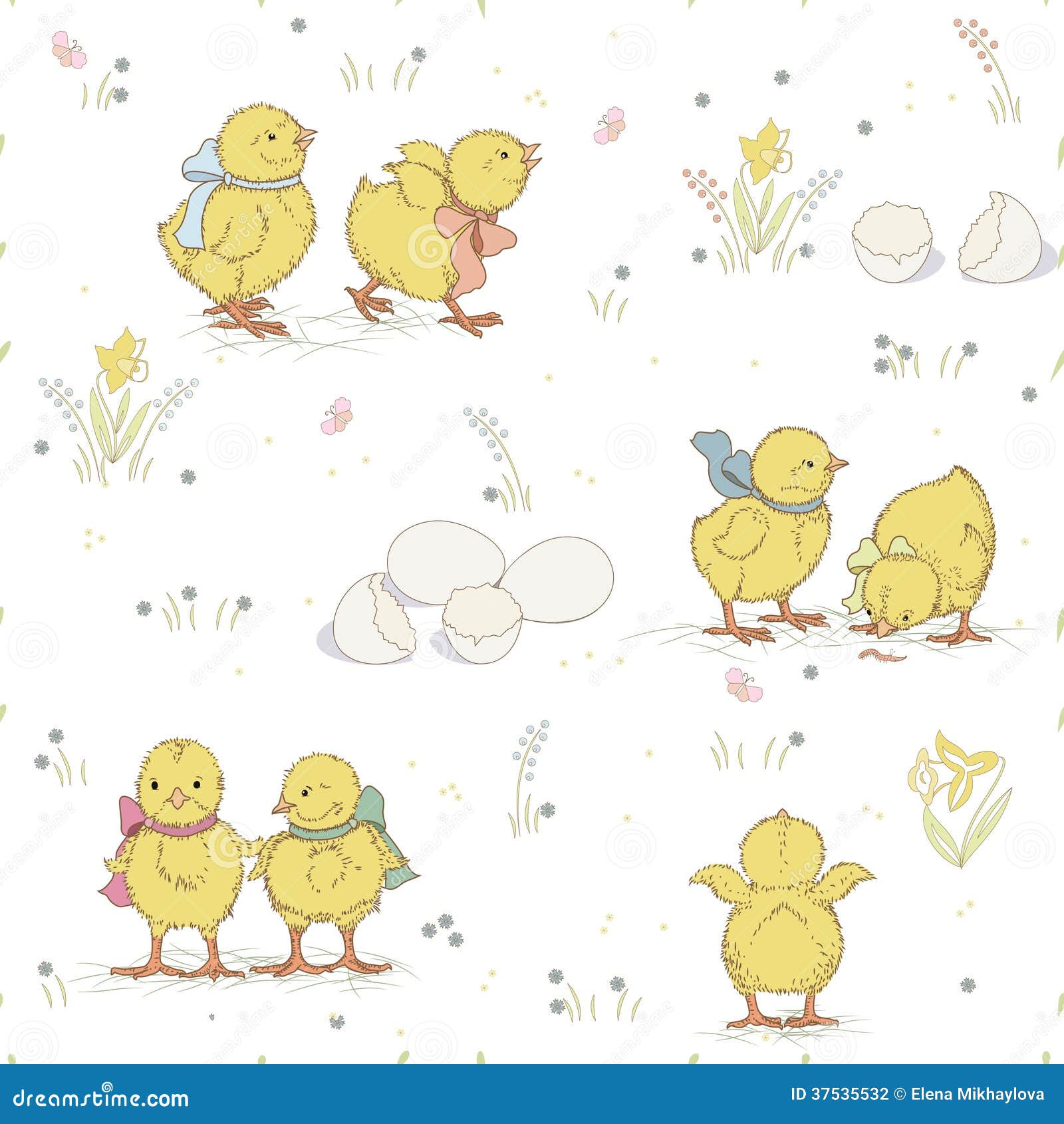 Chicken pattern stock vector. Illustration of poultry - 37535532