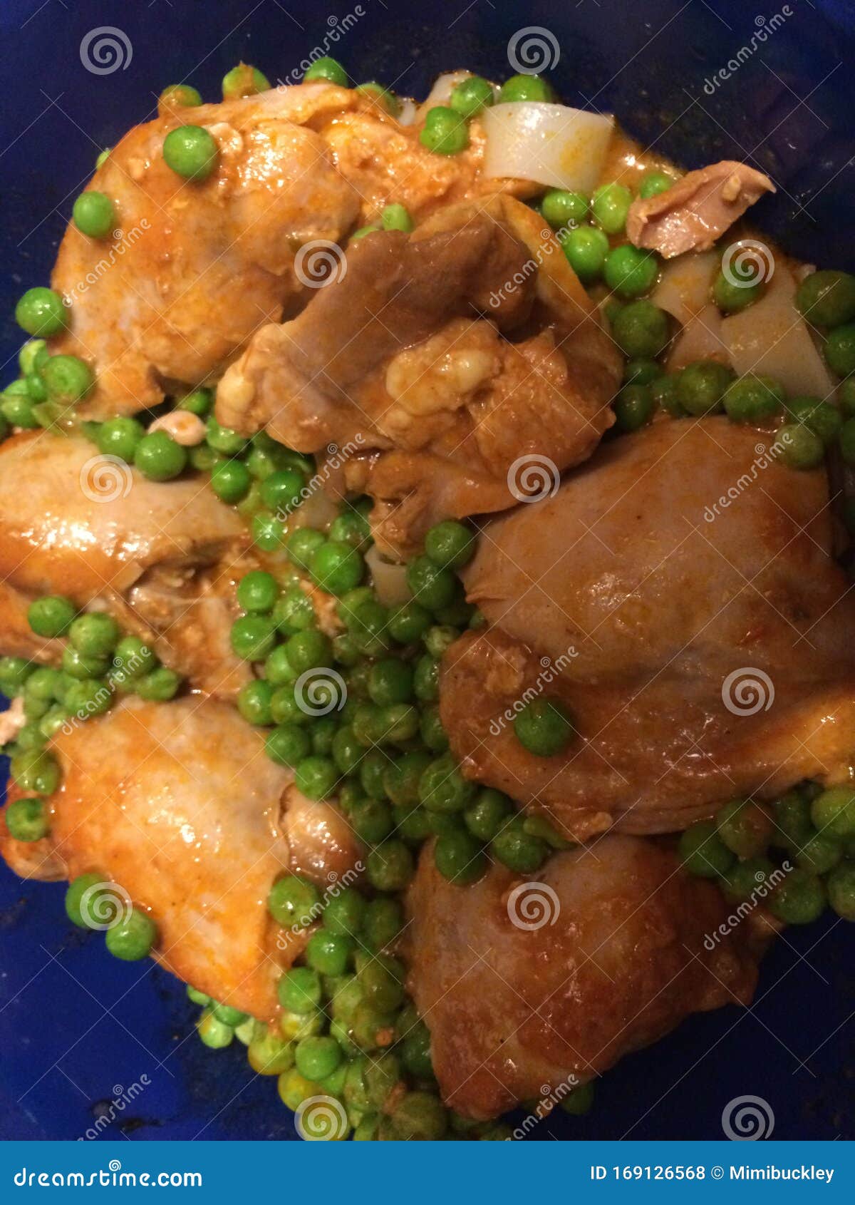 Chicken with peas stock photo. Image of protein, peas - 169126568