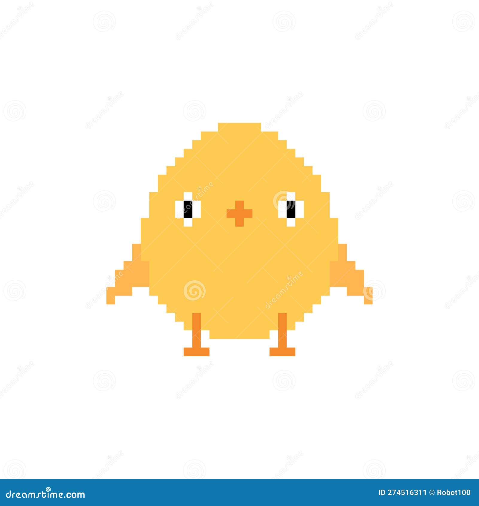 Chicken Pixel Art Isolated. 8 Bit Little Chicken Pixelated Vector ...