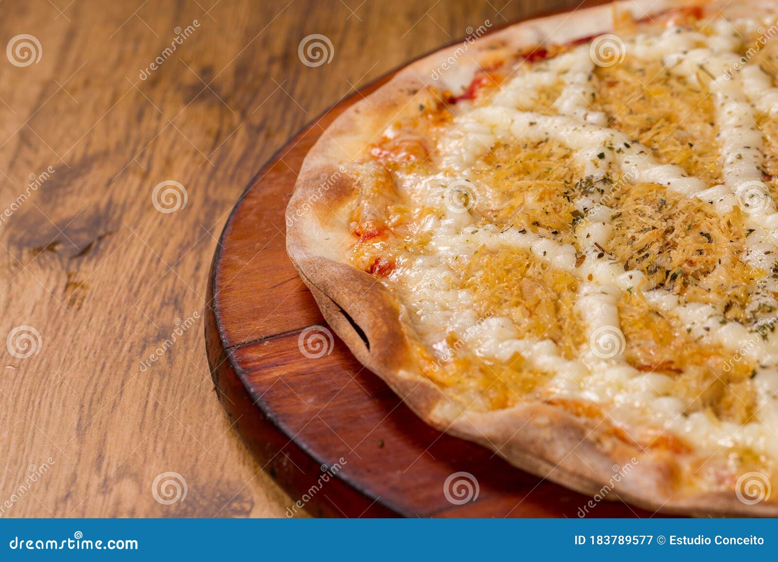Chicken Pizza with Catupiry Cheese Stock Image - Image of piece ...