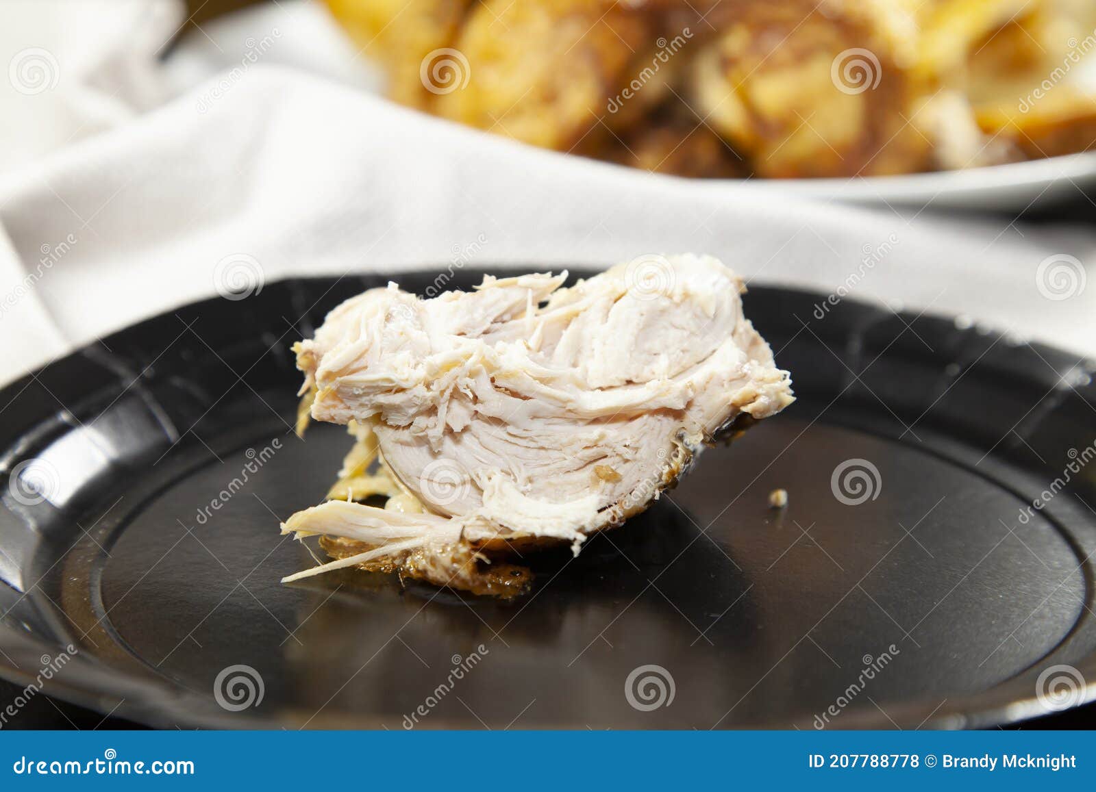 Chicken on a Plate stock photo. Image of background - 207788778