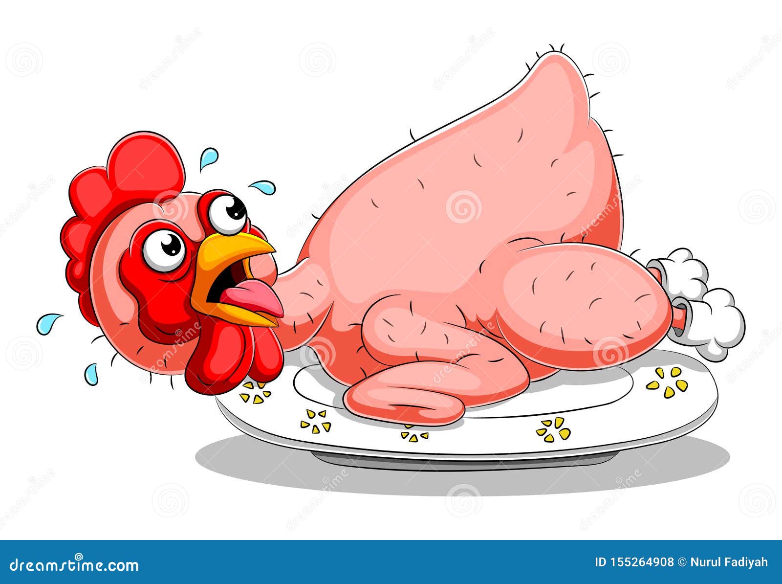 Chicken Scared Cartoon Vector | CartoonDealer.com #29888765