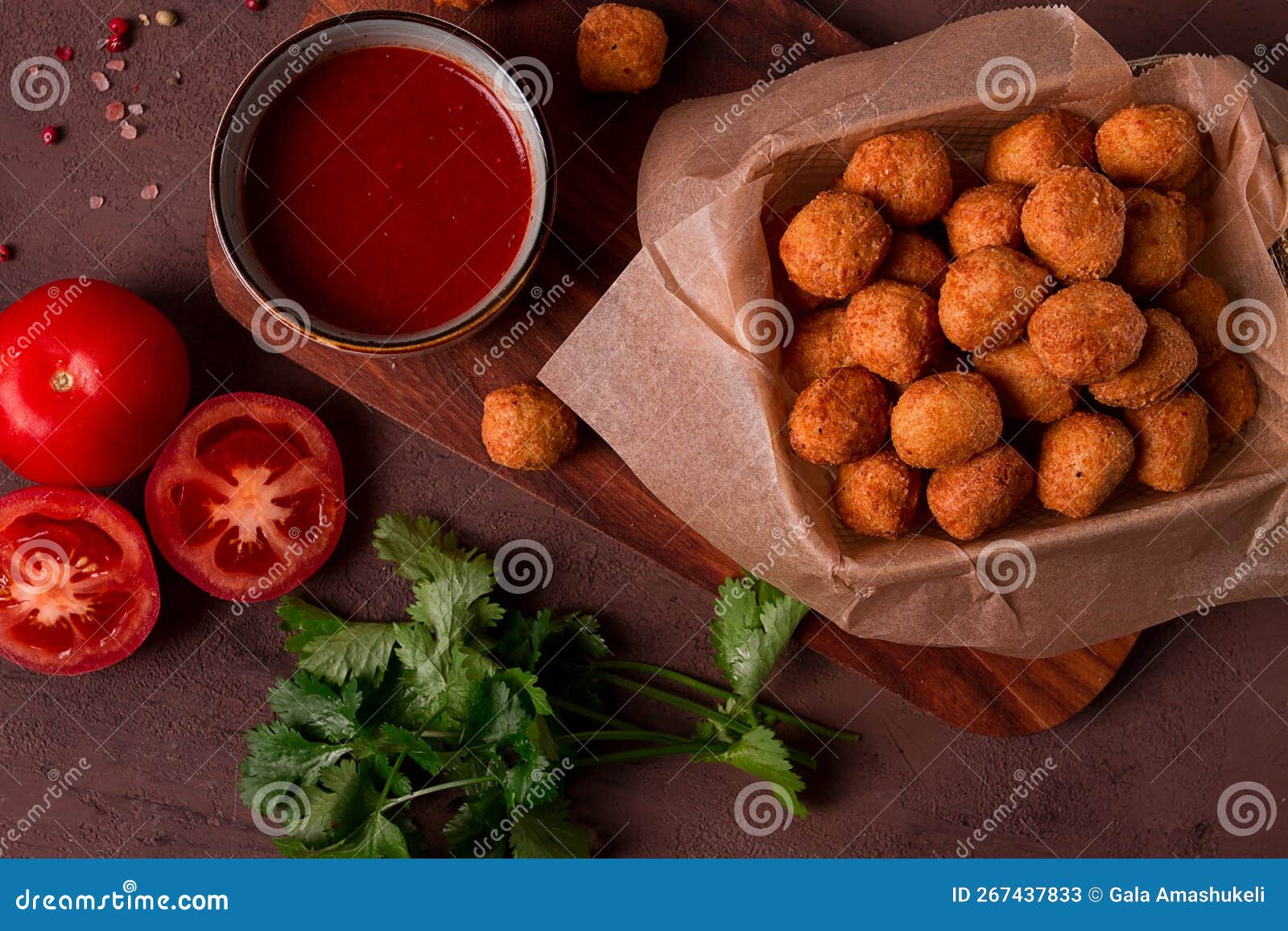 Chicken Popcorn, Deep Fried, Nuggets, Close-up, Rustic, No People ...