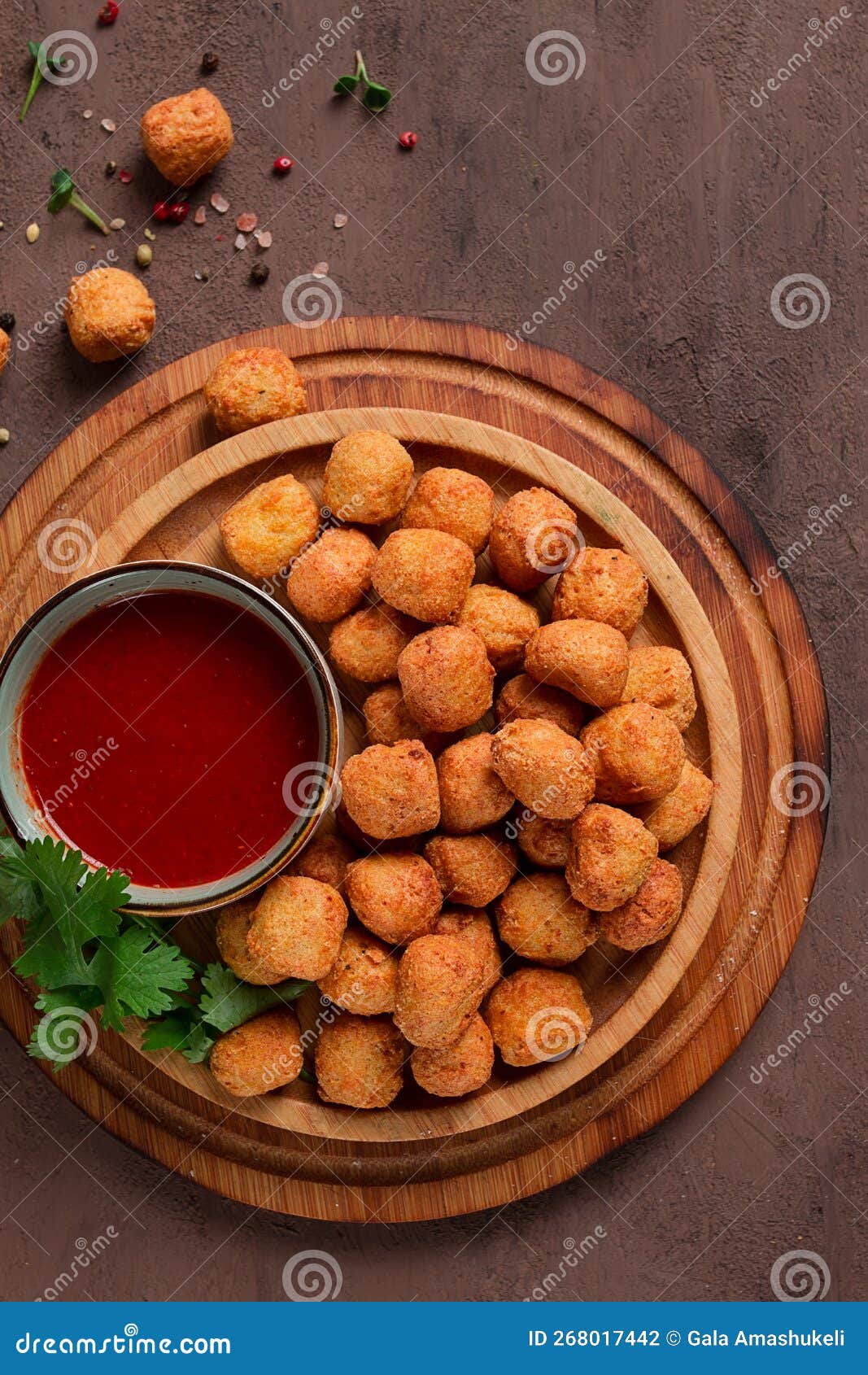 Chicken Popcorn, Deep Fried, Nuggets, Close-up, Rustic, No People ...