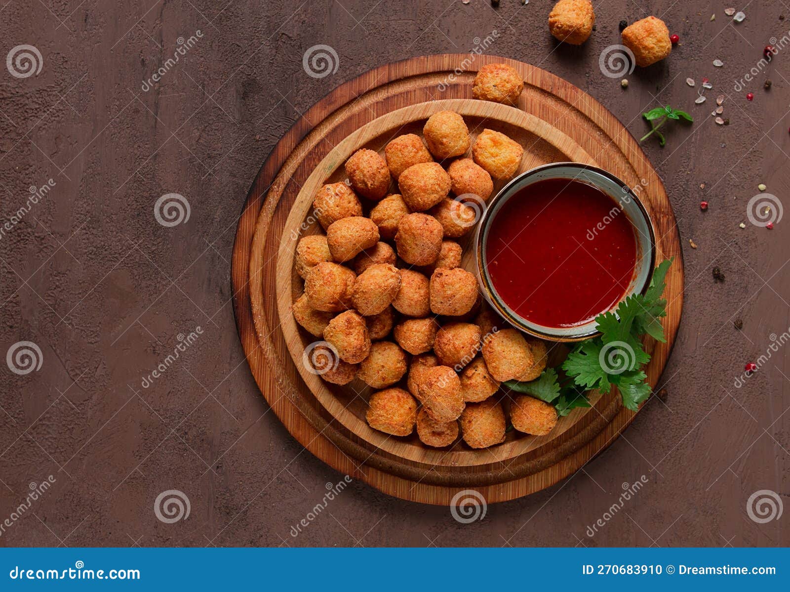 Chicken Popcorn, Deep Fried, Nuggets, Close-up, Rustic, No People ...