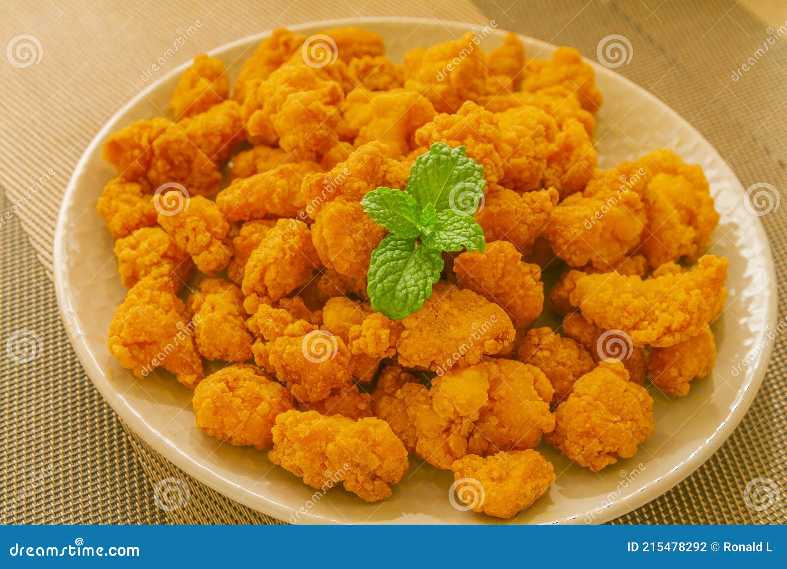 Chicken Popcorn Chicken Nuggets Close Up Stock Photo - Image of remain ...