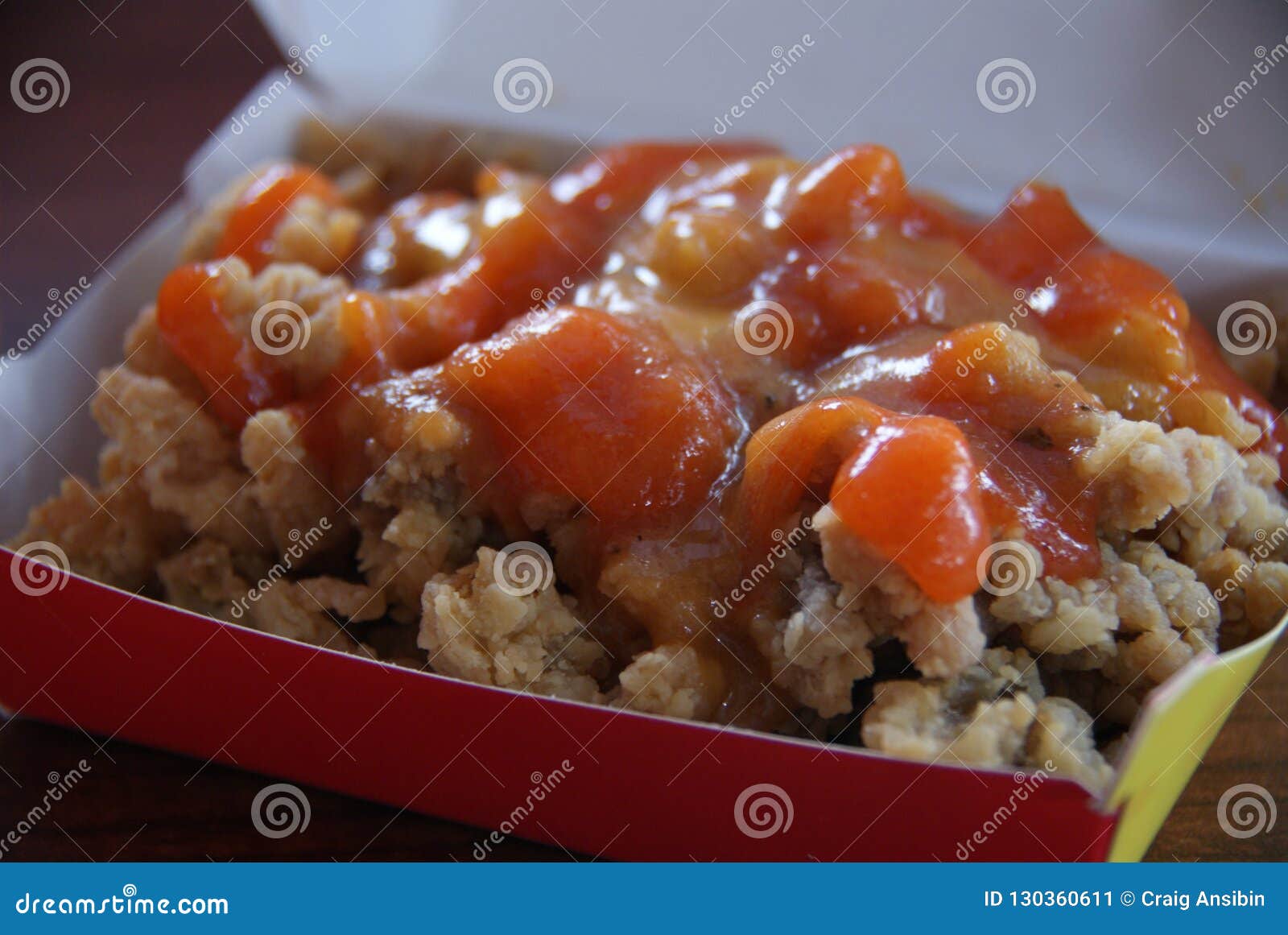 Chicken Popcorn with Sauce in a Box Stock Image - Image of gourmet ...