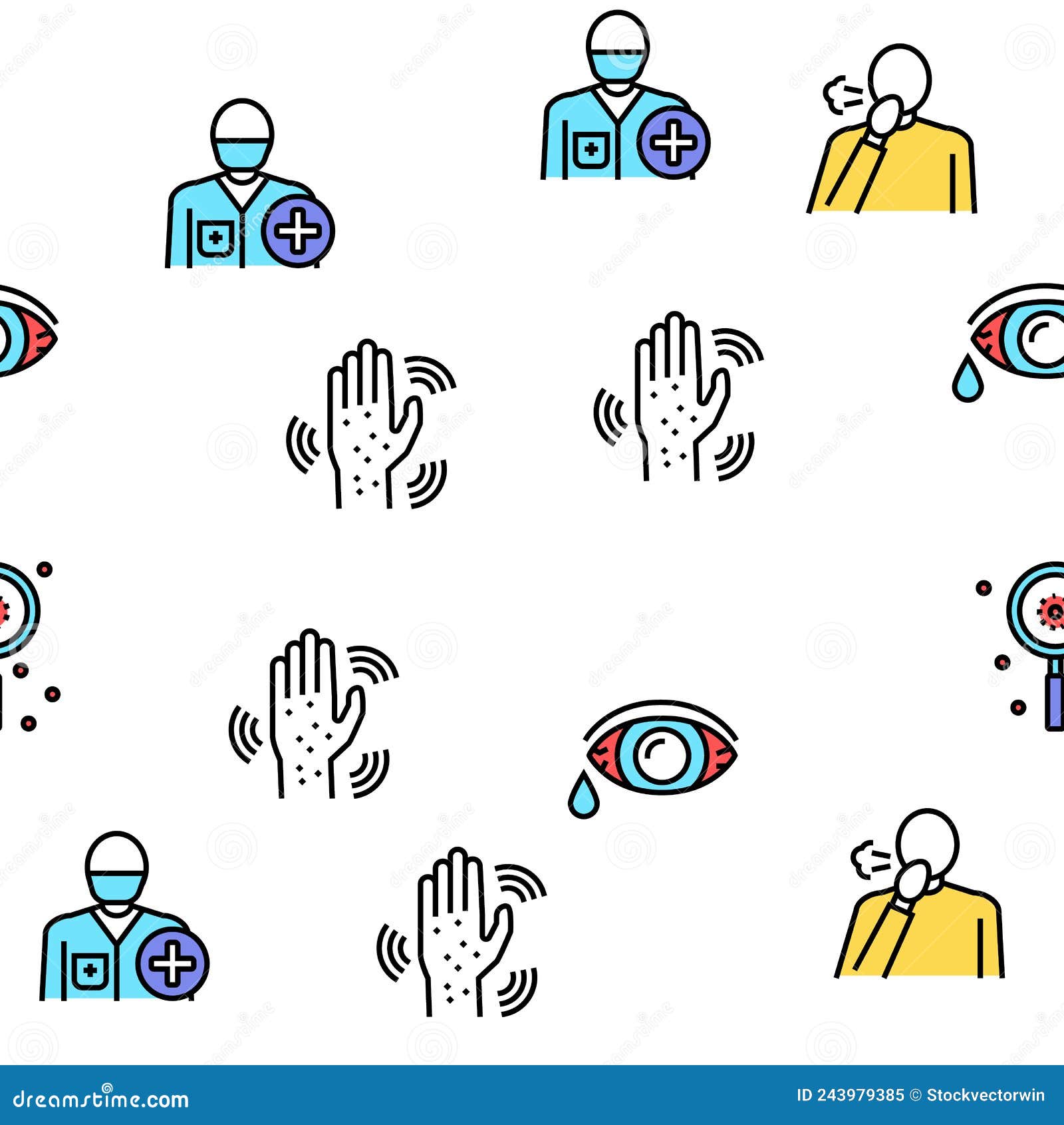 Chicken Pox Disease Vector Seamless Pattern | CartoonDealer.com #210425778