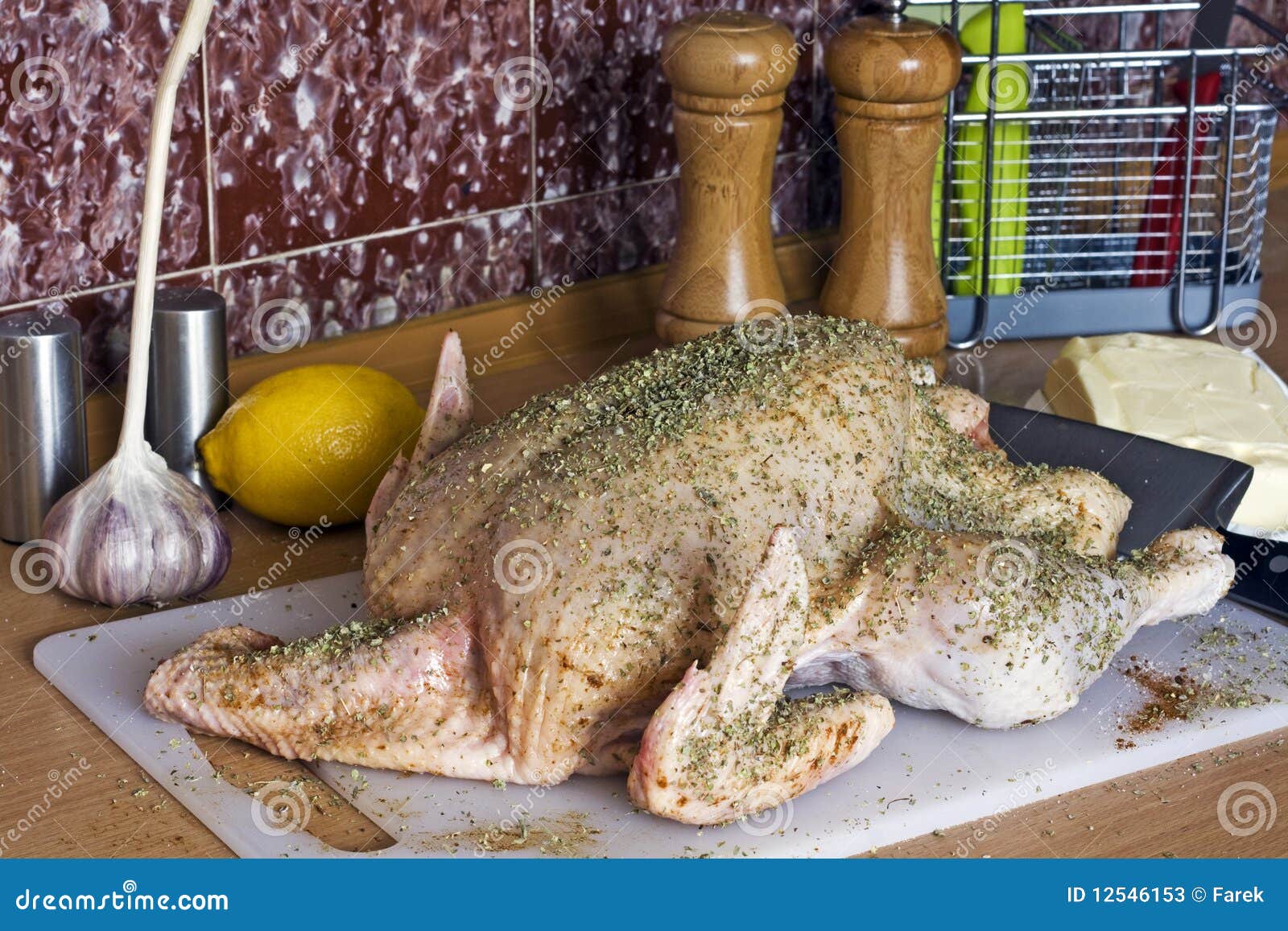 Chicken preparation stock image. Image of broiler, food - 12546153