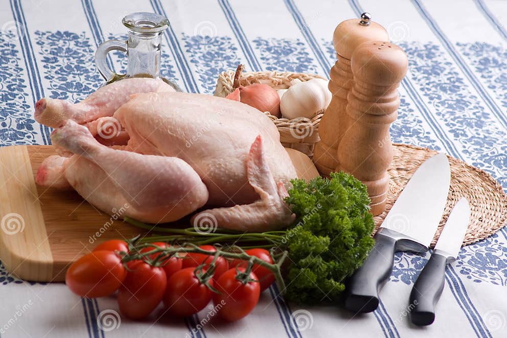 Chicken preparation stock photo. Image of blades, salt - 6334458