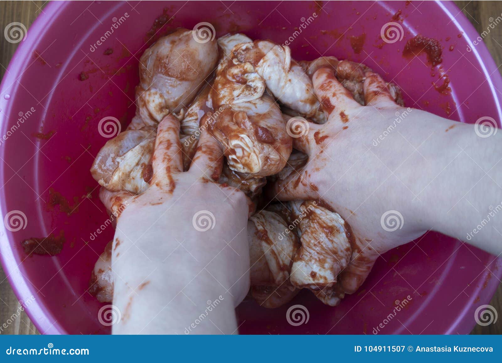 Chicken stock image. Image of process, chicken, paste - 104911507
