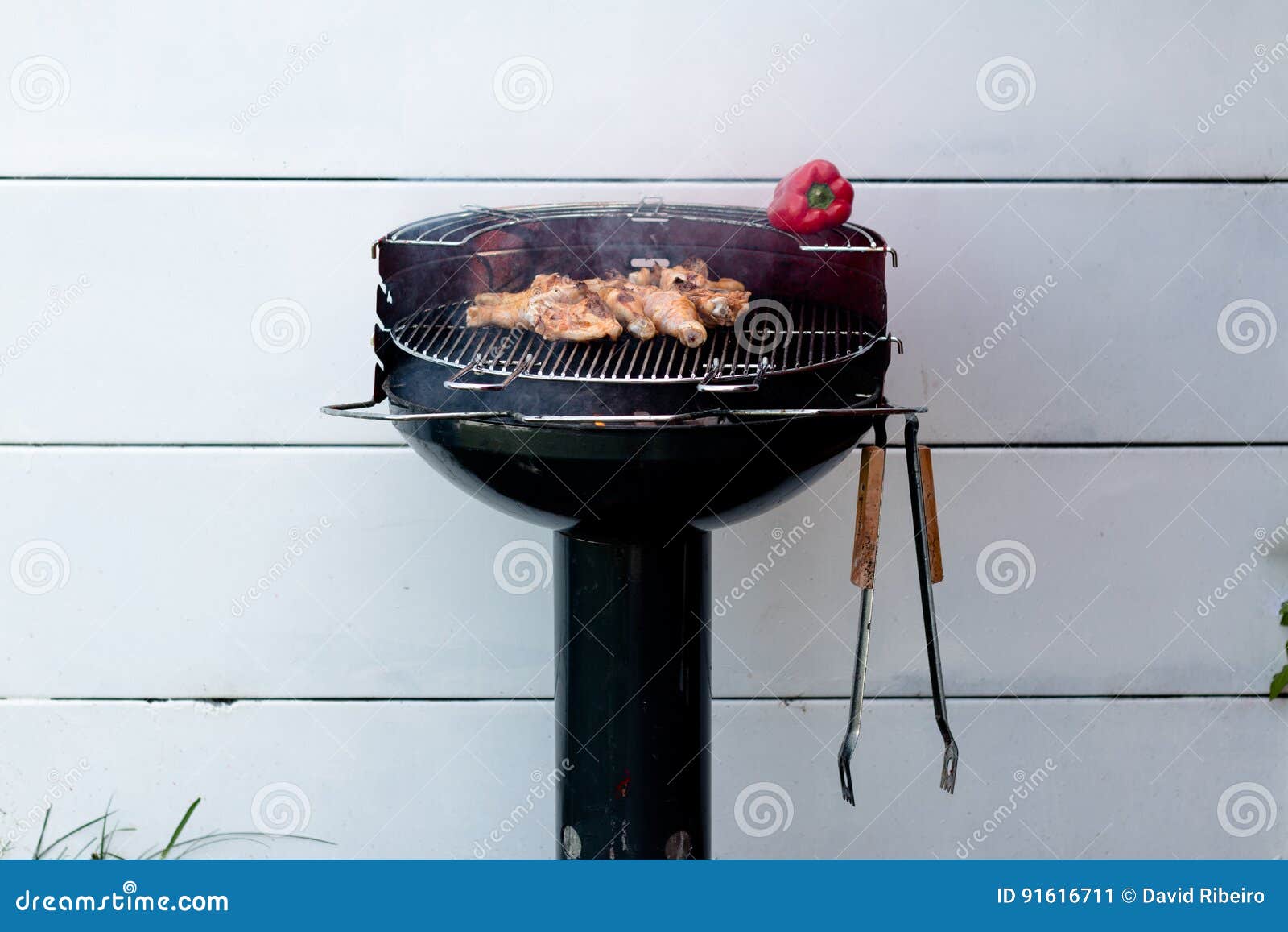 Chicken and Red Pepper Barbecue Stock Image - Image of fresh, gourmet ...