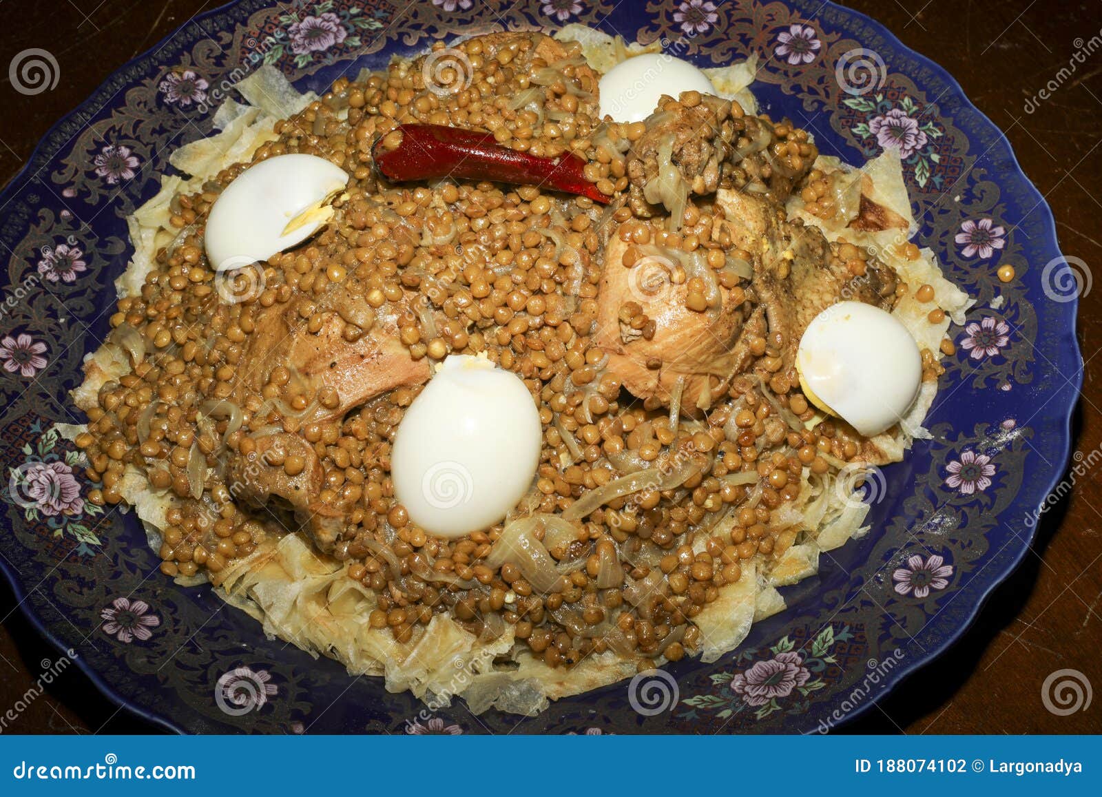 Chicken Rfissa - Moroccan Dish Stock Photo - Image of gourmet ...