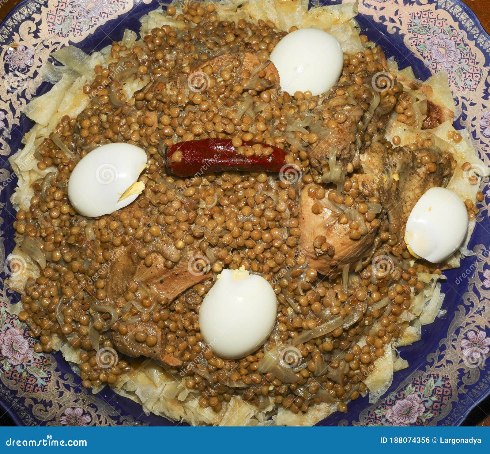 Chicken Rfissa - Moroccan Dish Stock Photo - Image of cooked, fresh ...