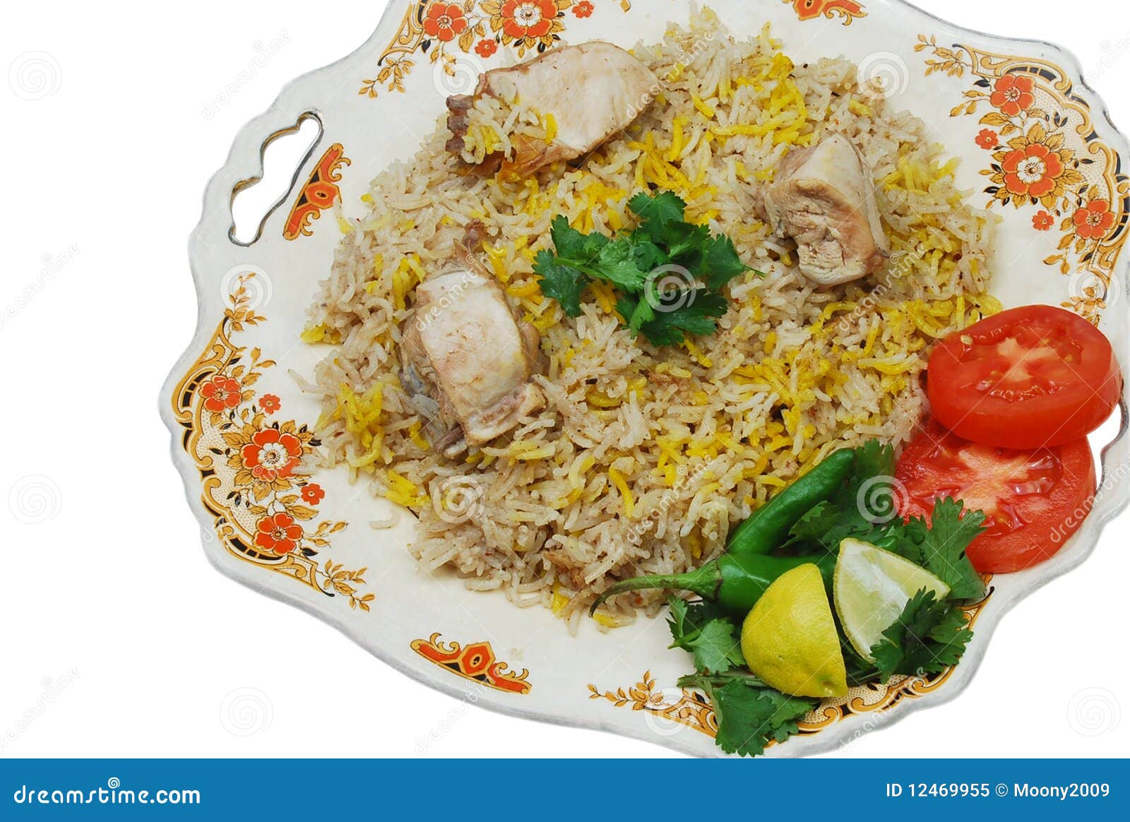 Chicken rice stock image. Image of eats, chicken, leaves - 12469955