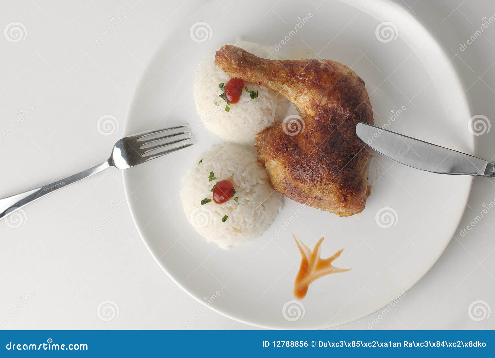 Chicken with rice stock photo. Image of dressing, meat - 12788856