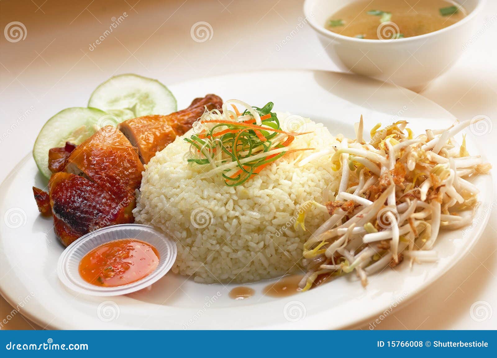 Chicken rice stock photo. Image of gourmet, delicious - 15766008