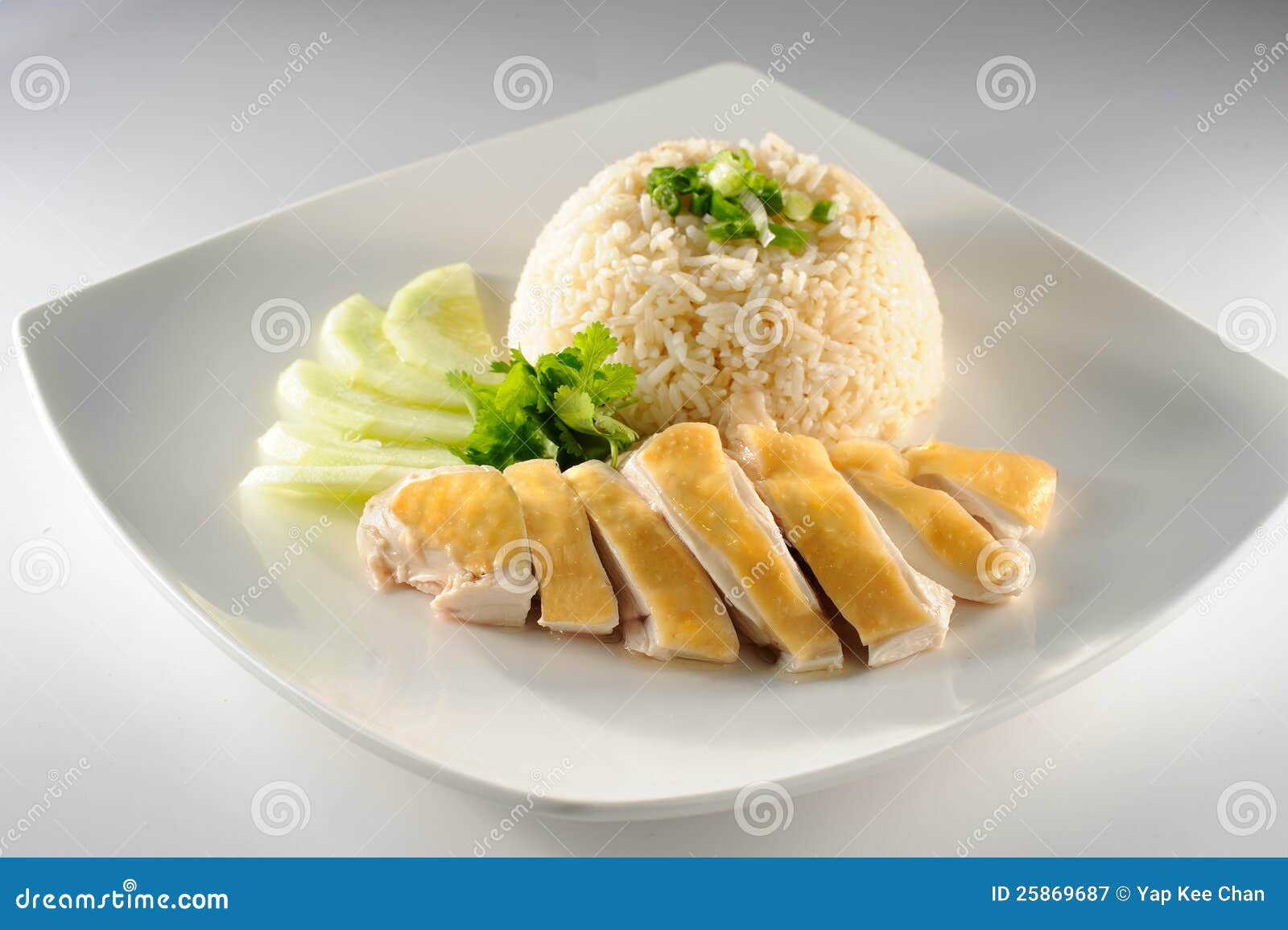 Chicken Rice stock image. Image of delicious, steam, ingredient - 25869687