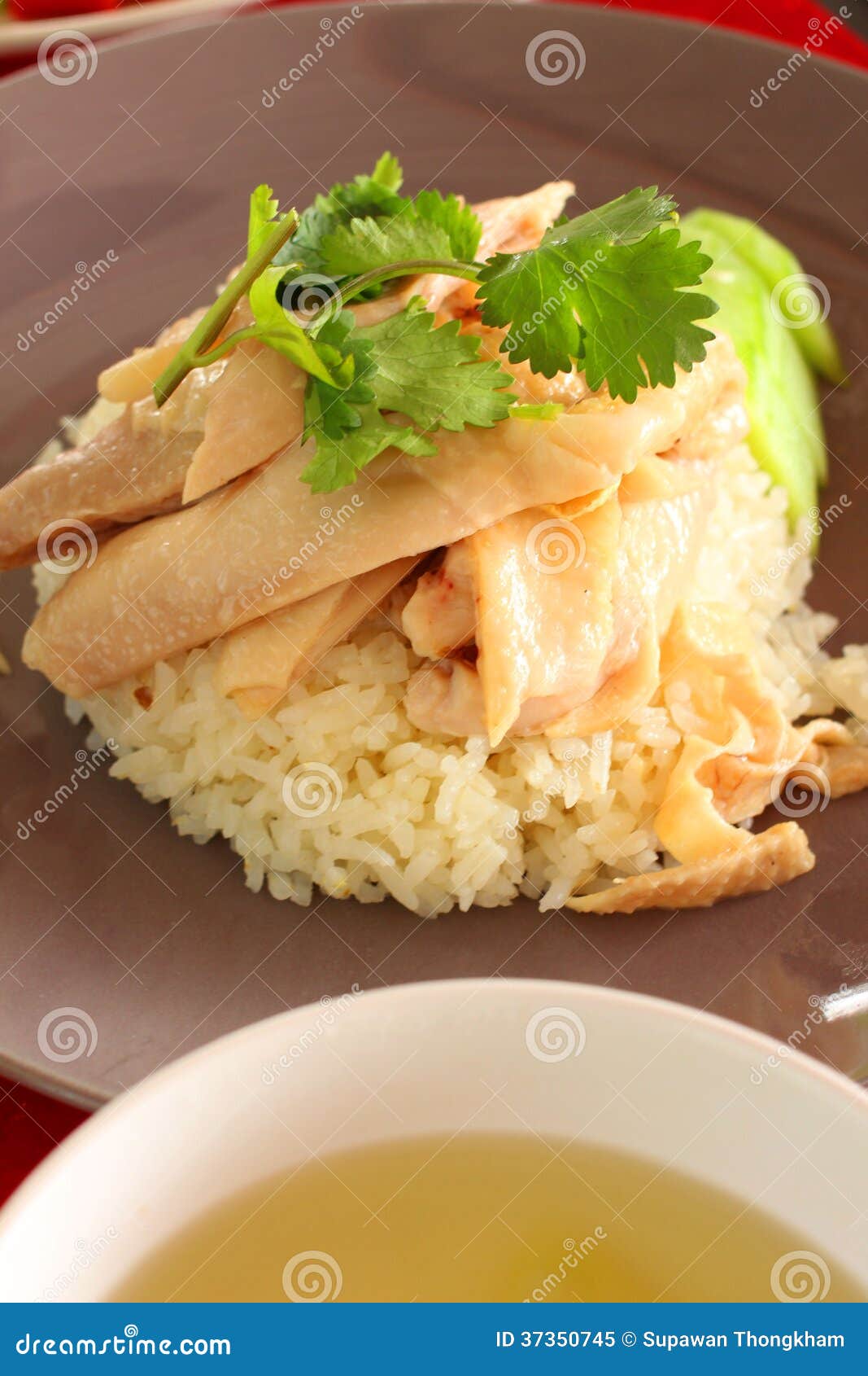 Chicken Rice stock image. Image of lunch, asian, dish - 37350745
