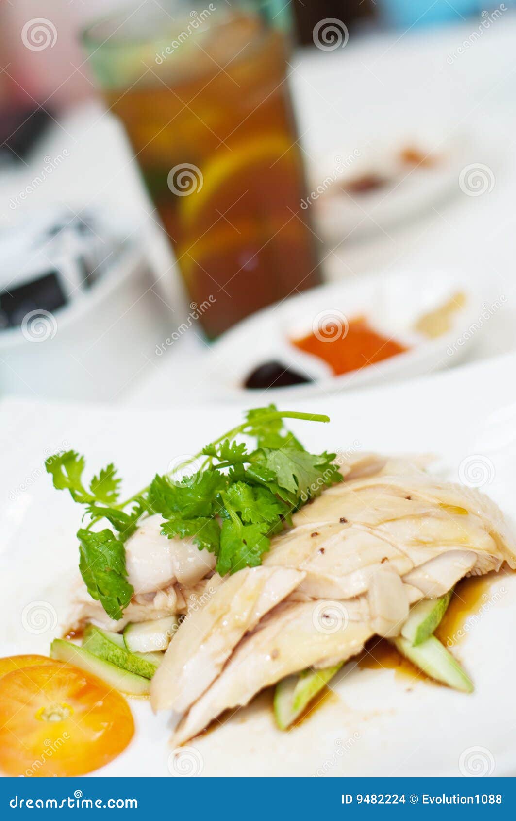 Chicken Rice Set stock photo. Image of asian, rice, lemon - 9482224
