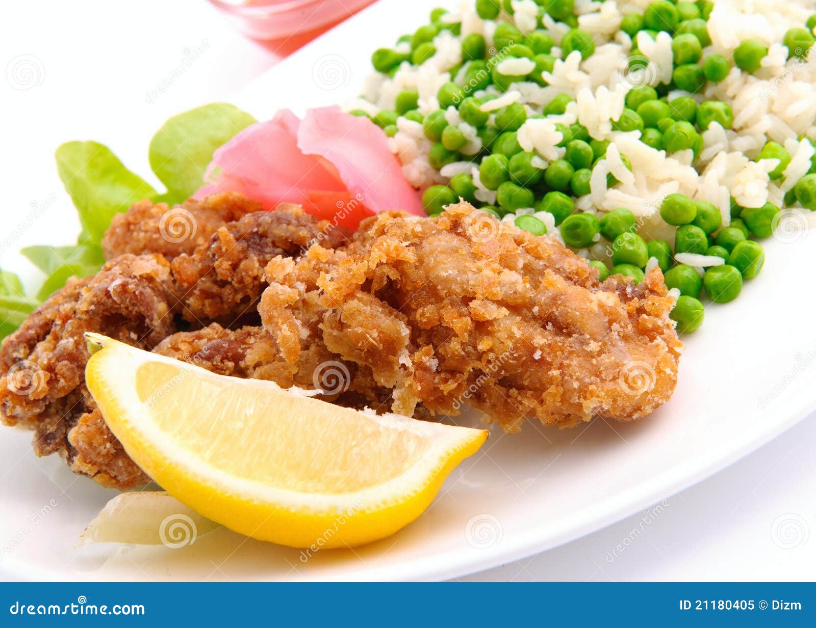 Chicken with rise stock image. Image of cooking, ginger - 21180405