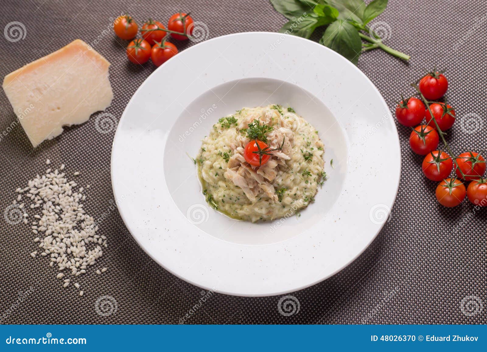 Chicken risotto stock photo. Image of dinner, parsley - 48026370