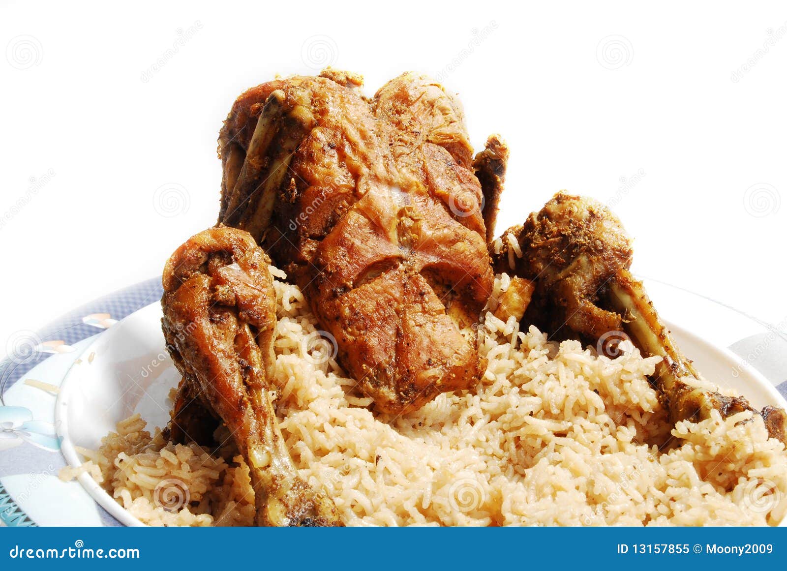 Chicken roast & rice stock image. Image of rice, dressing - 13157855