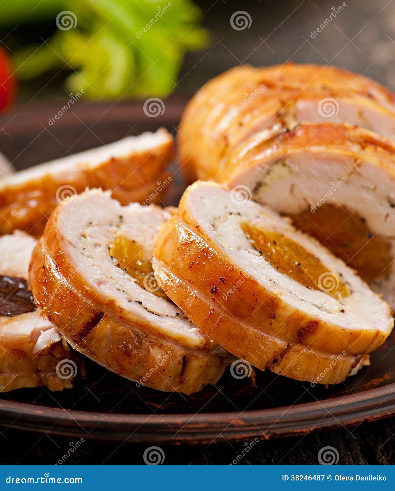 Chicken roll stock image. Image of healthy, decoration - 38246487