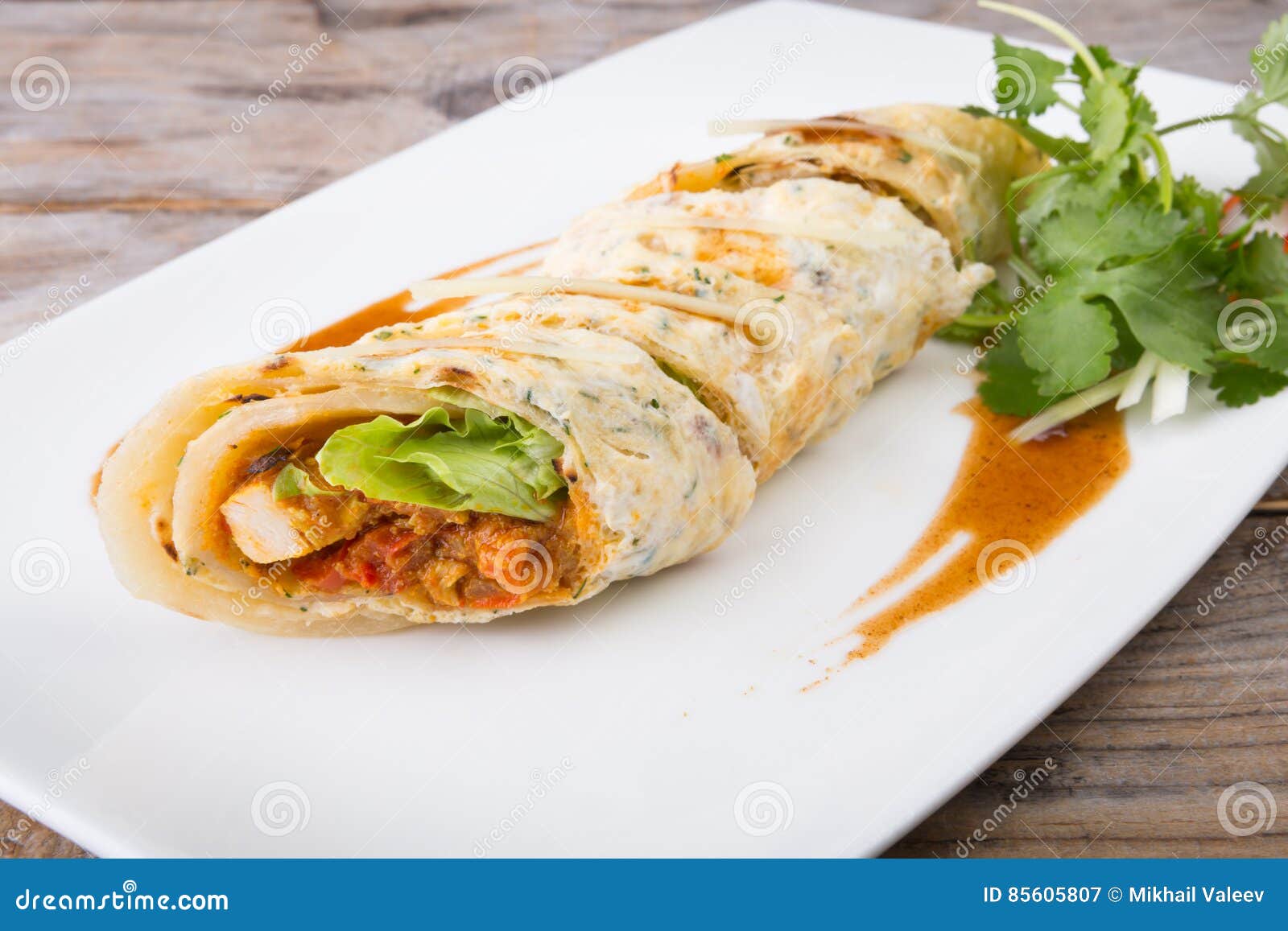 Chicken roll indian style stock image. Image of meat - 85605807