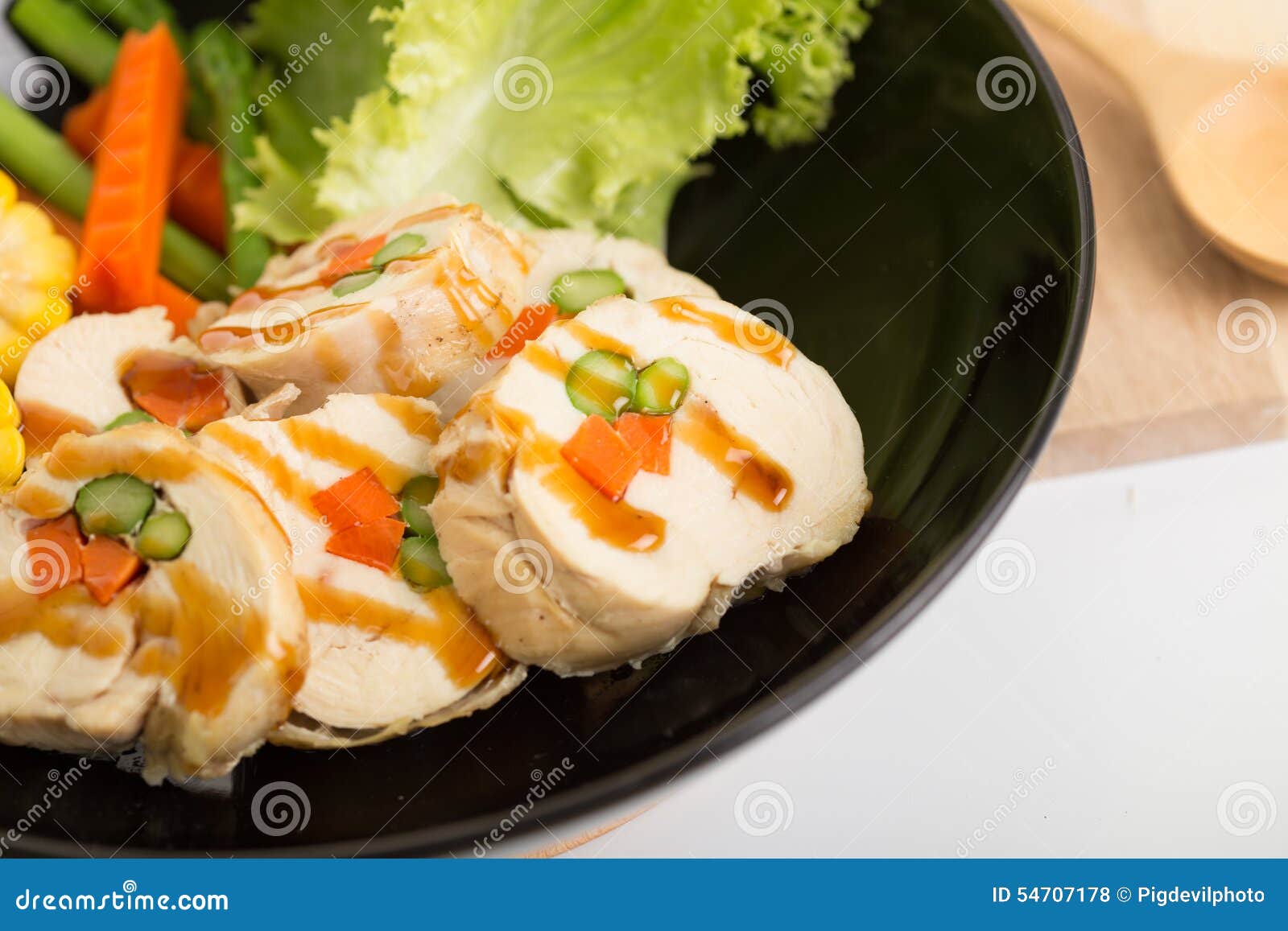 Chicken roll stock photo. Image of cooked, meat, dinner - 54707178