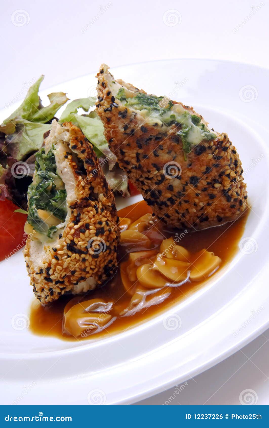 Chicken rolls stock photo. Image of warm, macaroni, tomato - 12237226