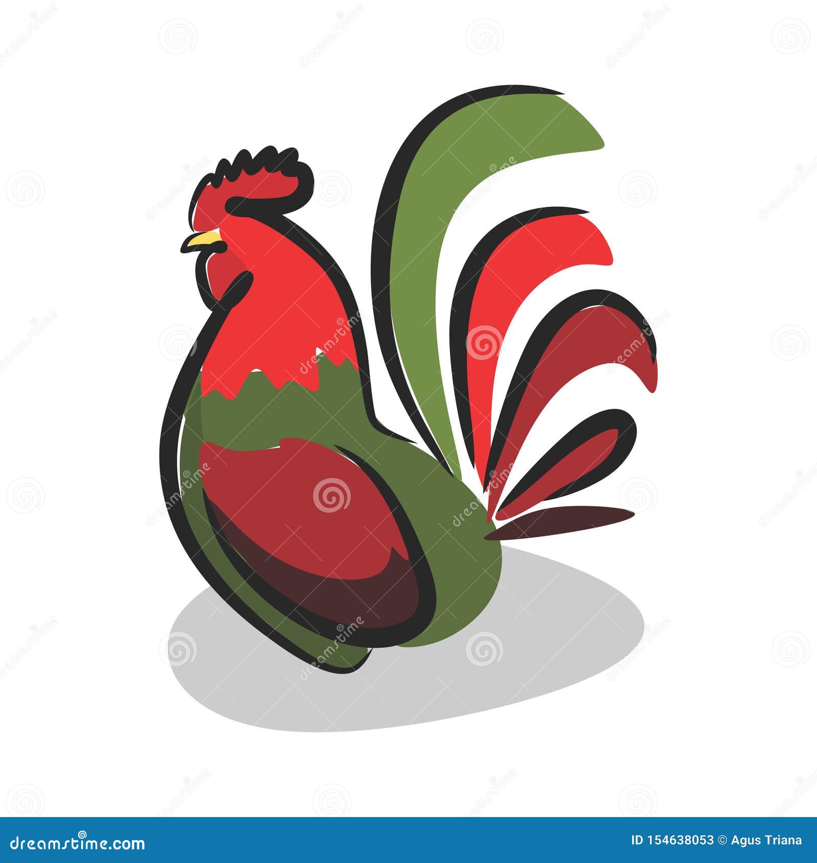 Chicken Rooster Crown stock vector. Illustration of abstract - 154638053