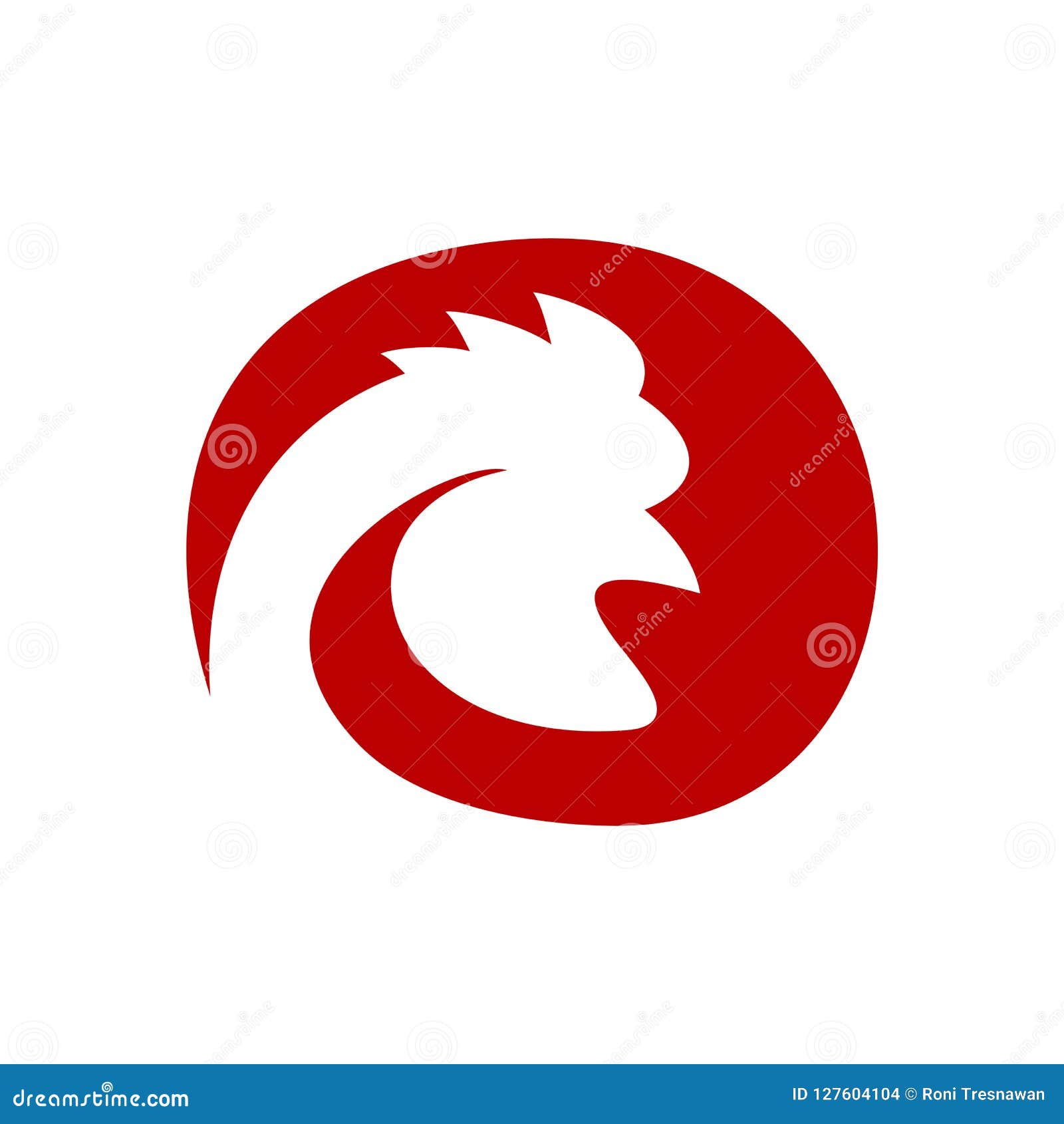 Chicken Rooster Farm Head Profile Symbol Graphic Design Stock Vector ...