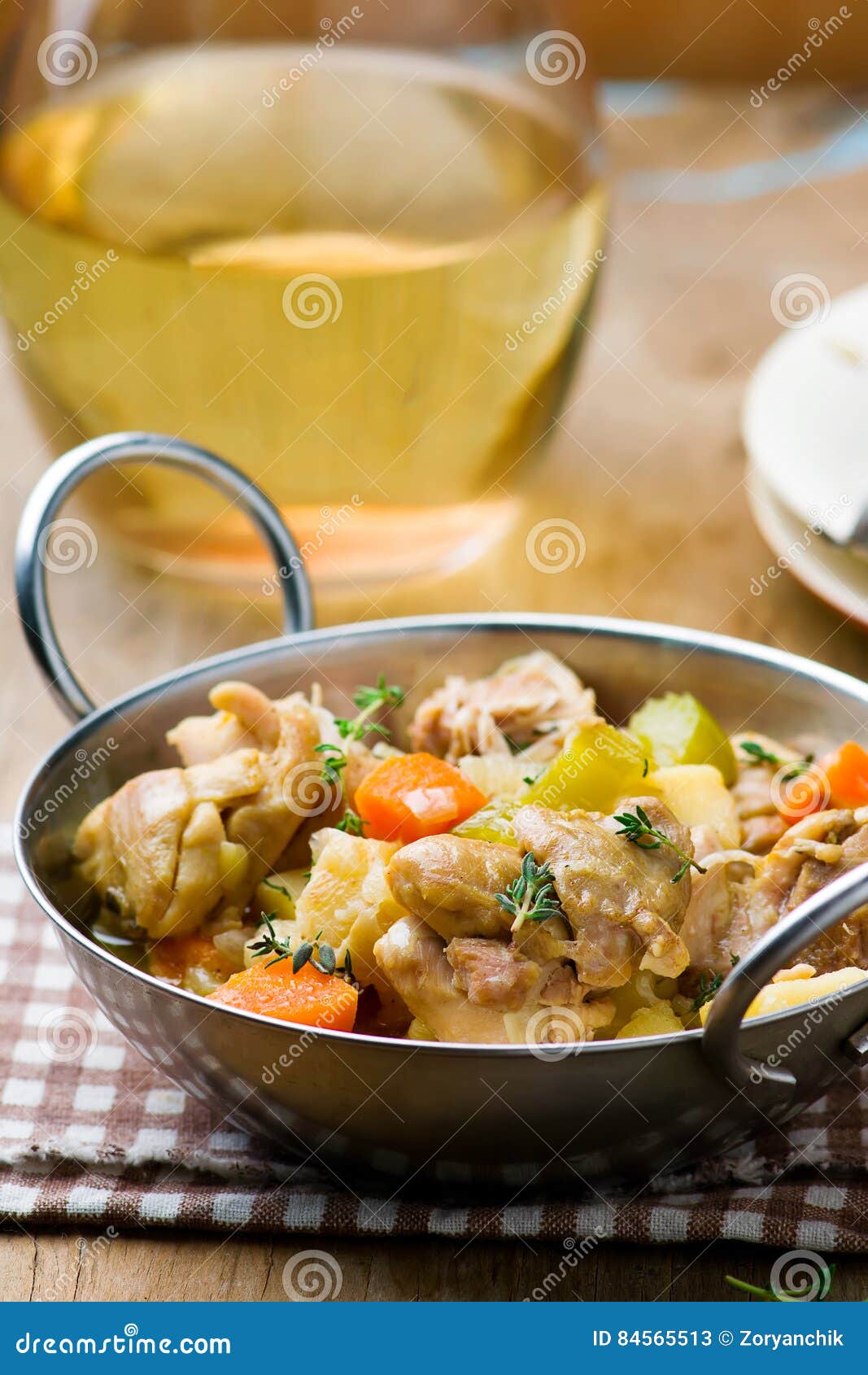 Chicken and Root Vegetable Fricassee. Stock Image - Image of braised ...