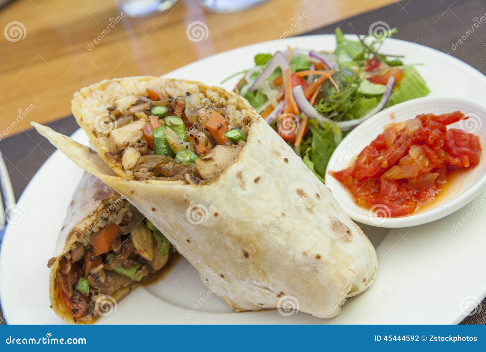 Chicken roti stock photo. Image of pita, snack, cooked - 45444592