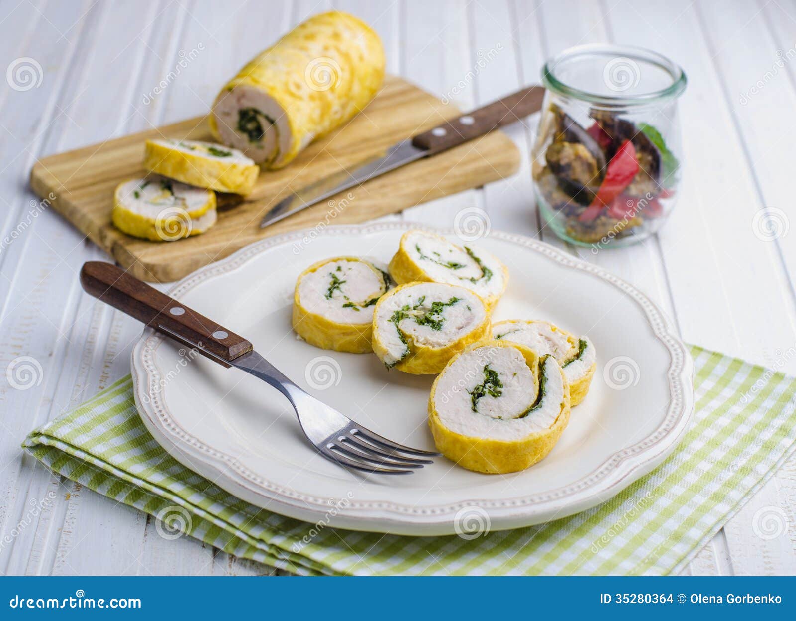 Chicken roulade stock photo. Image of meal, dinner, chicken - 35280364