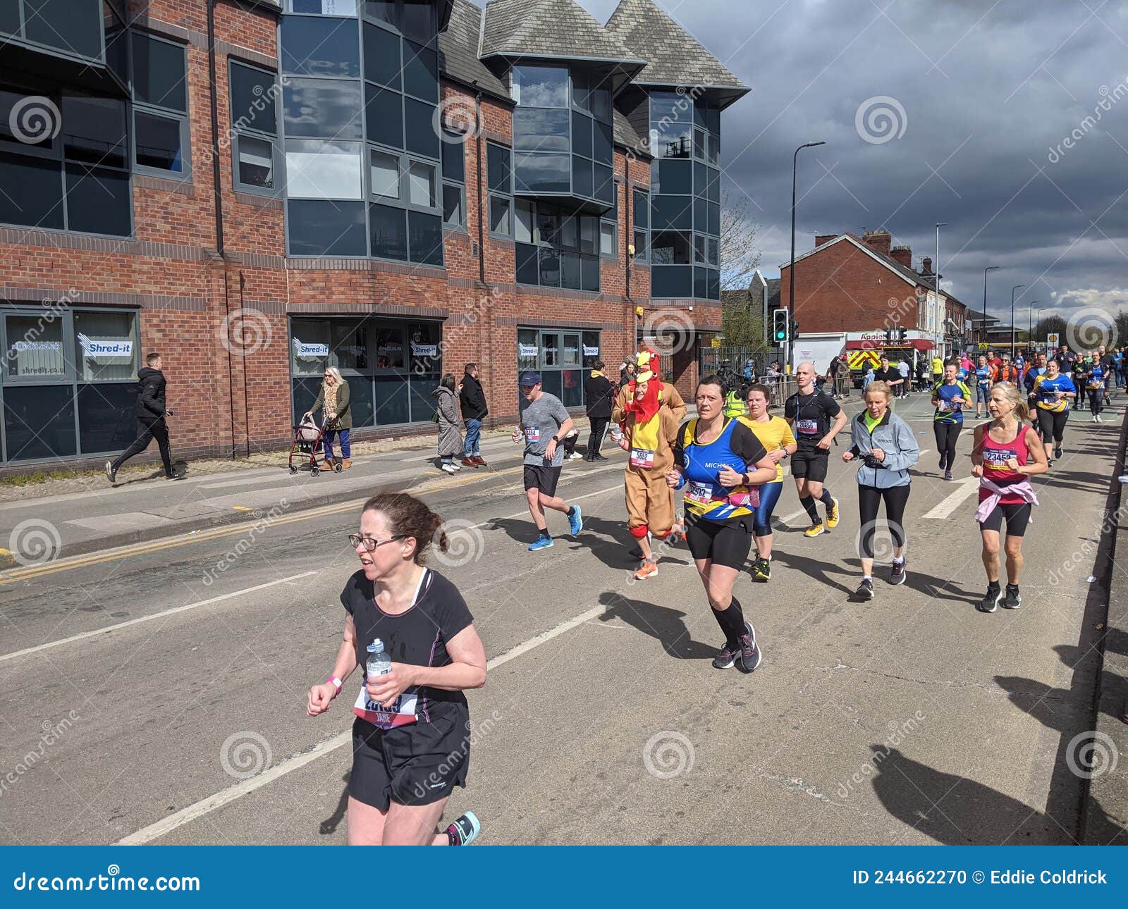 Chicken Runs the Manchester Marathon 2022 Editorial Image - Image of ...
