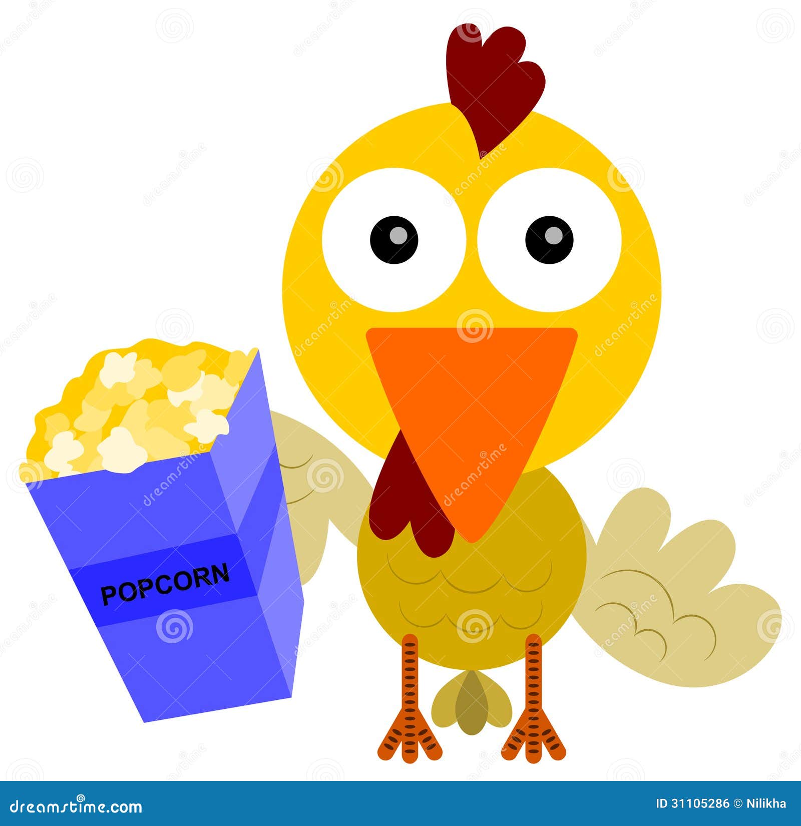 Chicken s popcorn stock illustration. Illustration of food - 31105286