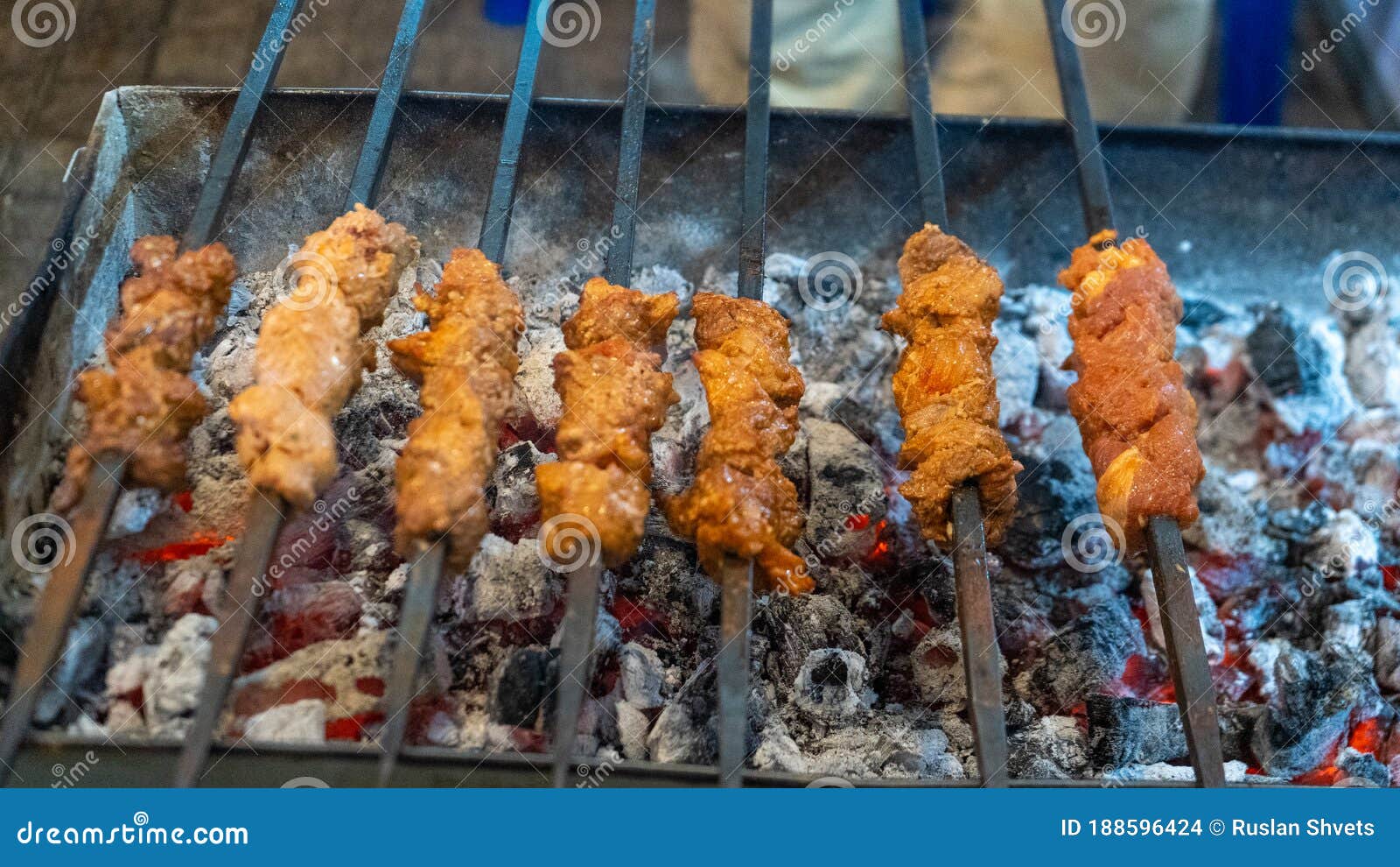 Chicken& X27;s Skin Bbq Stock Photo - Image of grill, orange: 188596424
