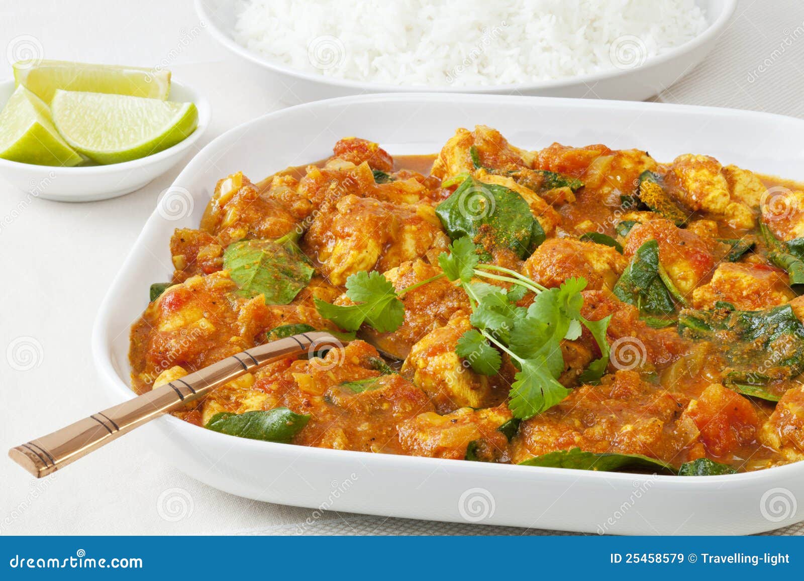 Chicken Sag Curry stock image. Image of spinach, curry - 25458579