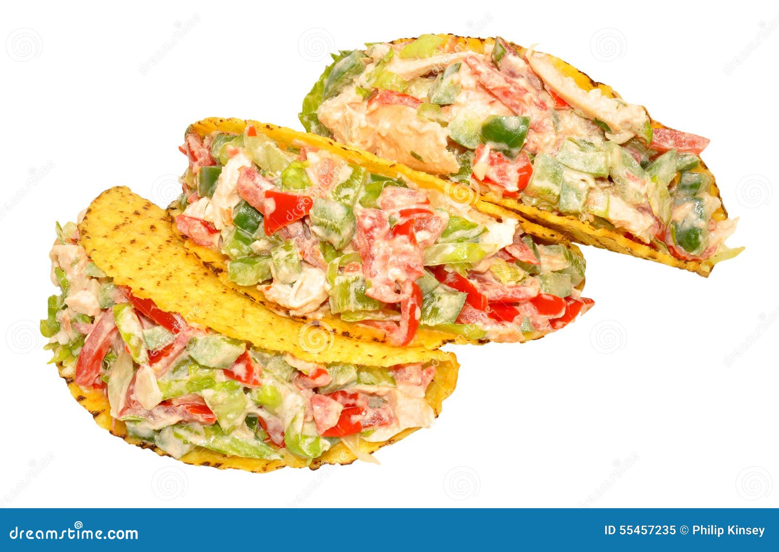 Chicken And Salad Filled Tacos Stock Image - Image of leaves, cuisine ...